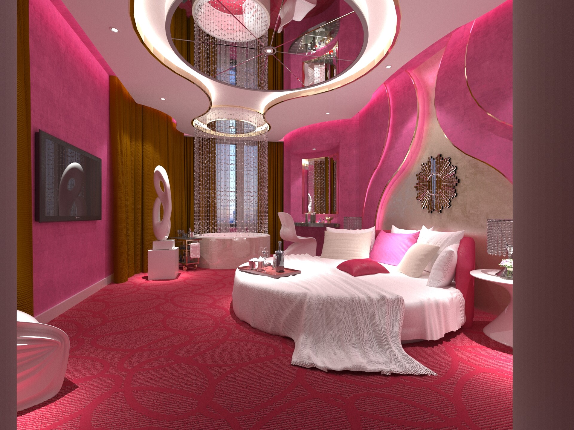 ArtStation - Love Hotel 3D model render one