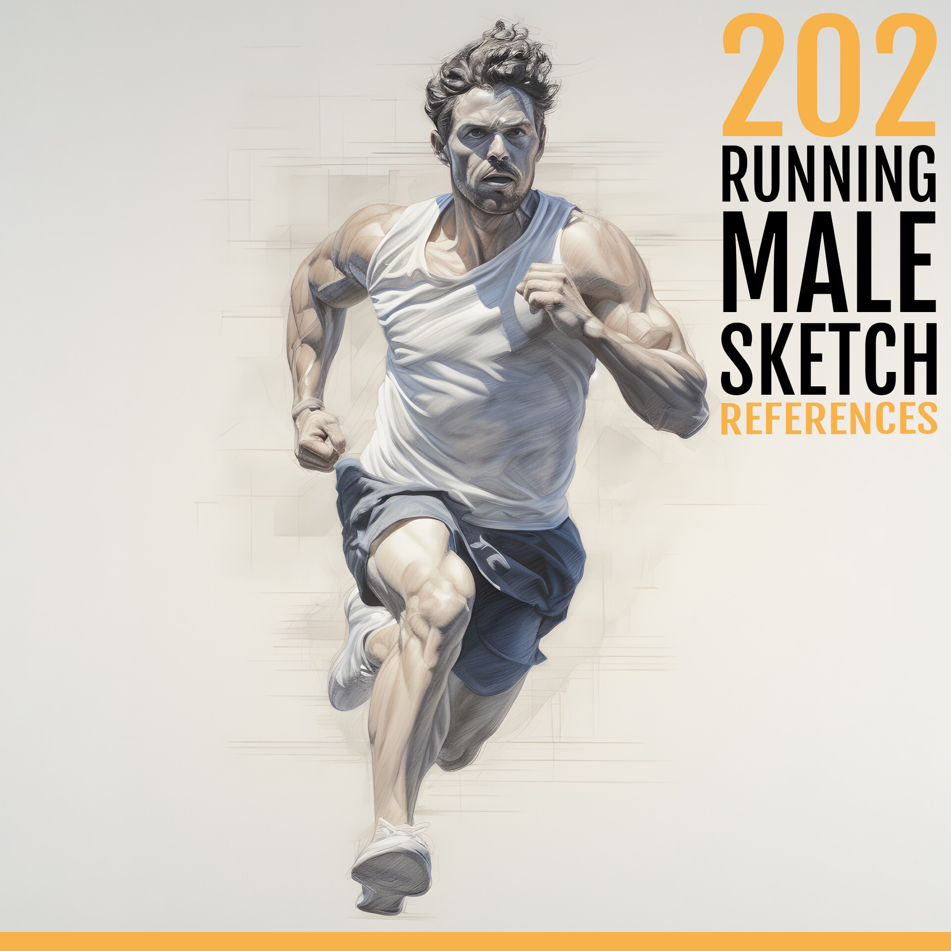 ArtStation - 202 Running Male Sketch References