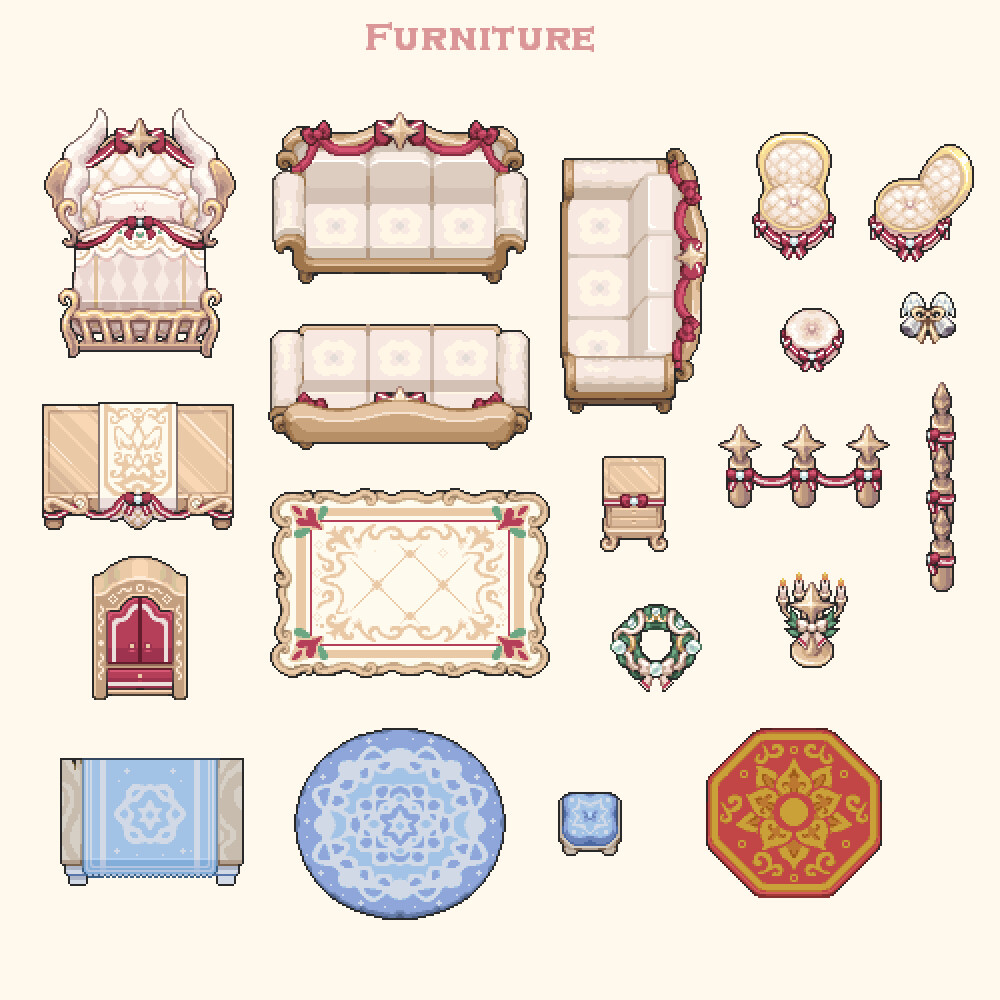 ArtStation - Pixel Art Furniture