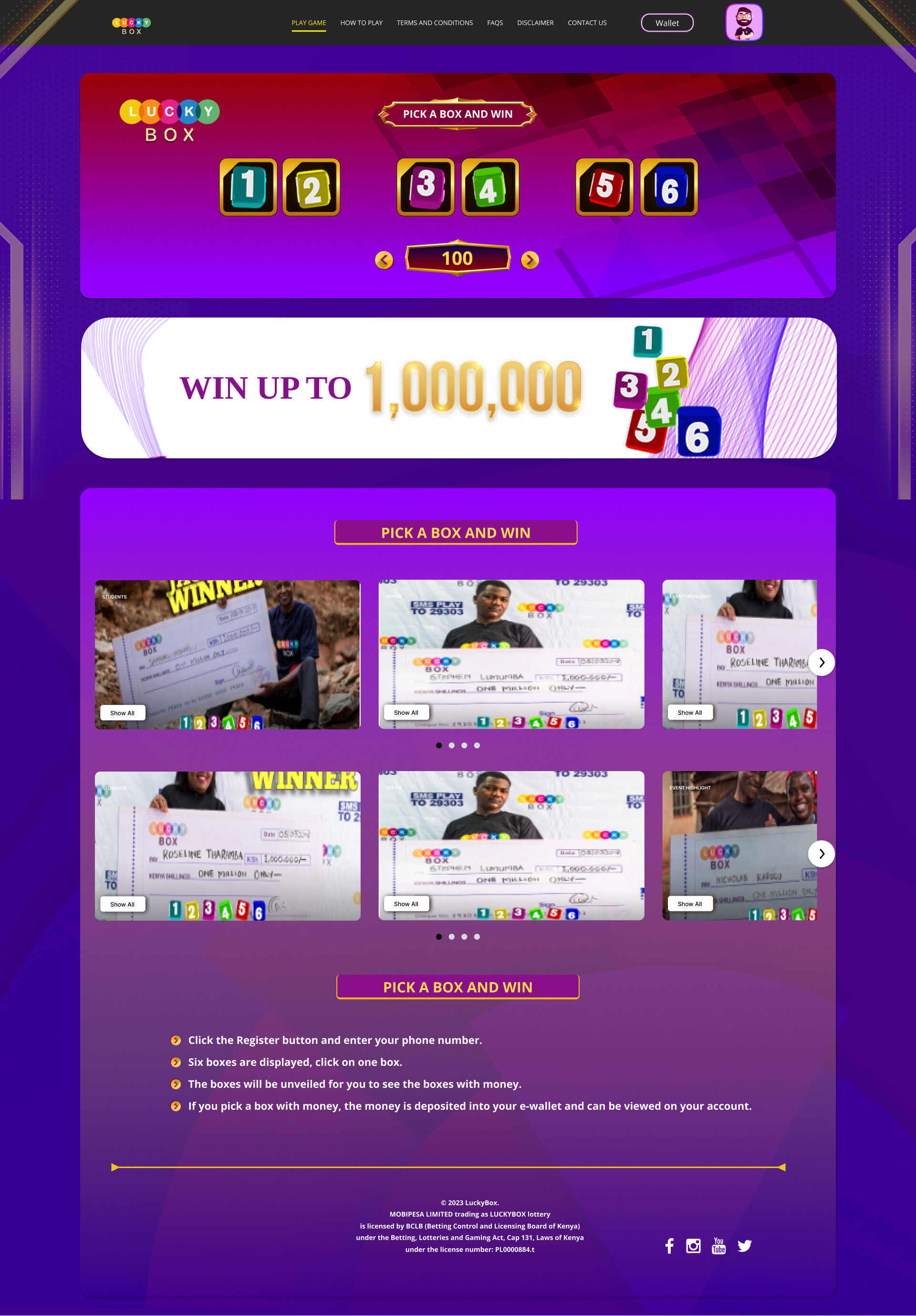 ArtStation - LuckyBox Nigeria Website UI