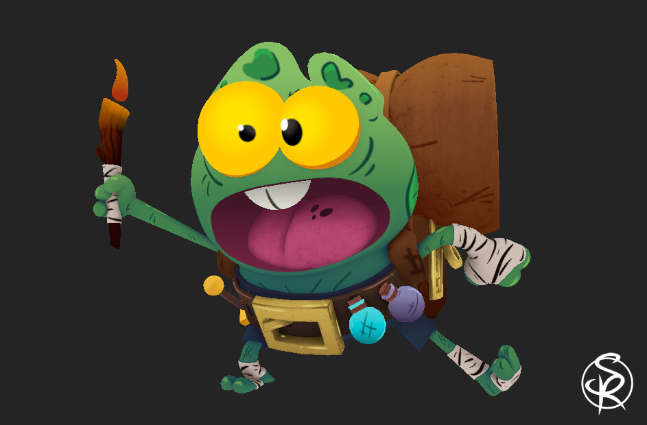 ArtStation - Stylized Frog - Texturing