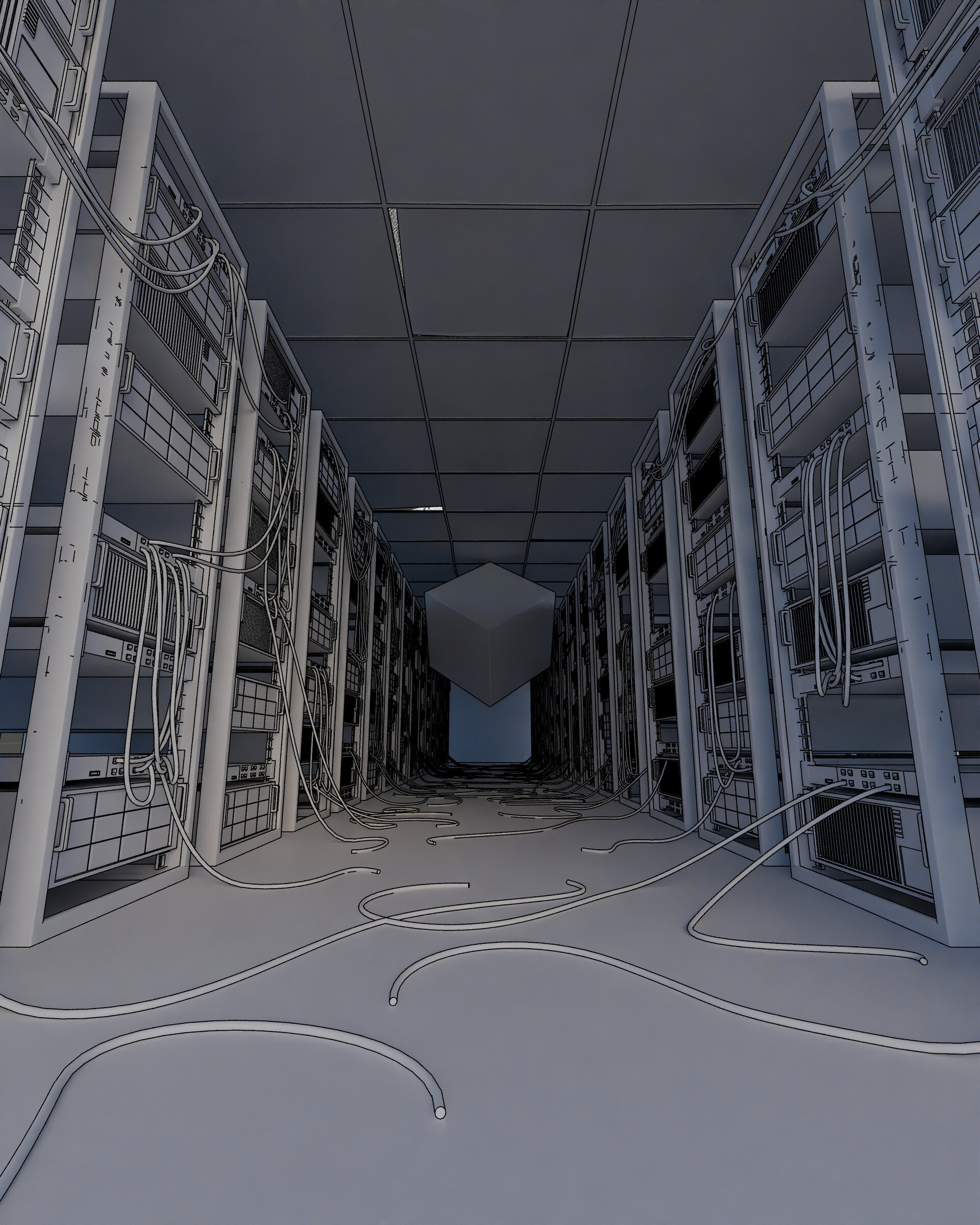 Thomas Potter - Attack on the Server Rack - Blender Environment