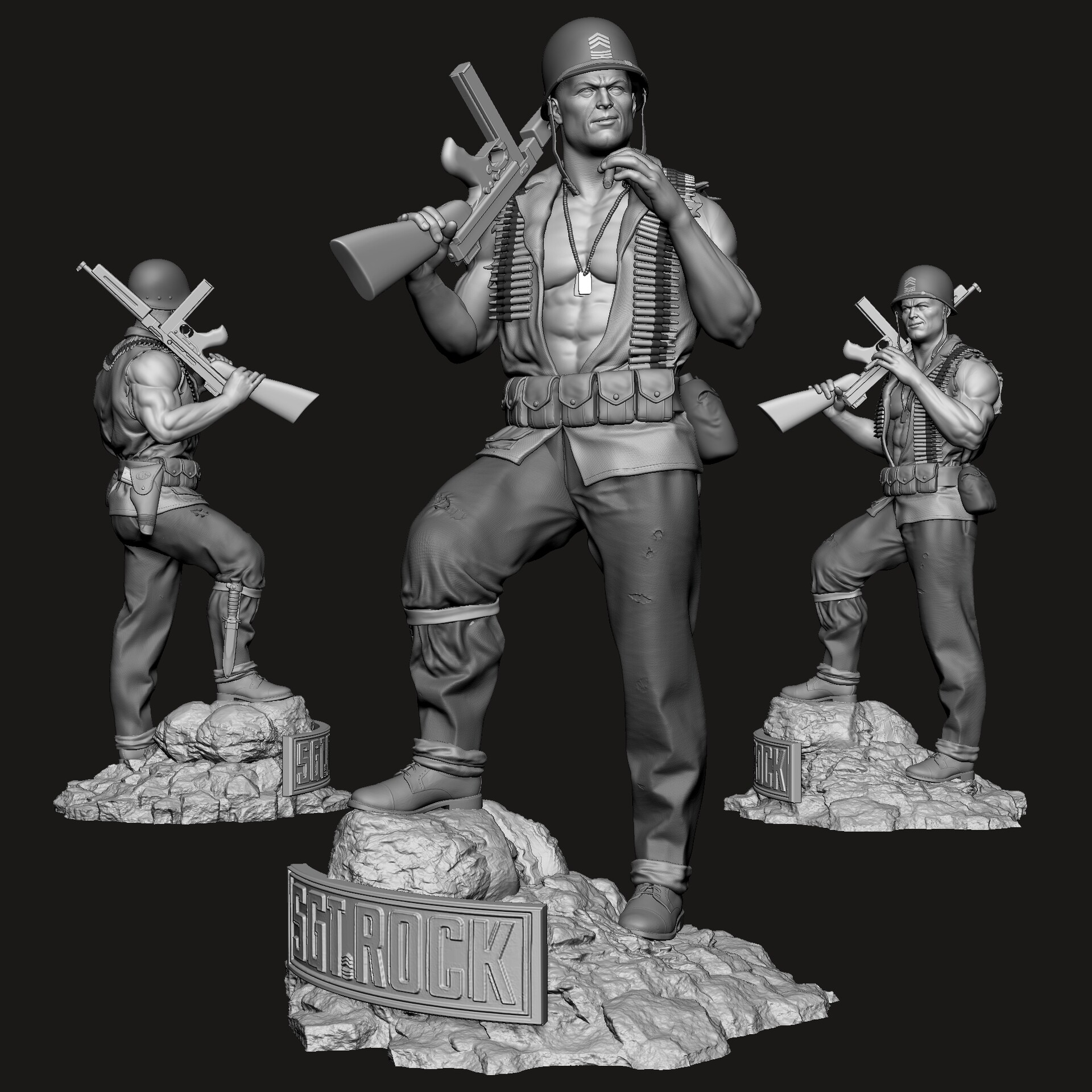 ArtStation - Sgt Rock 3D Fan art