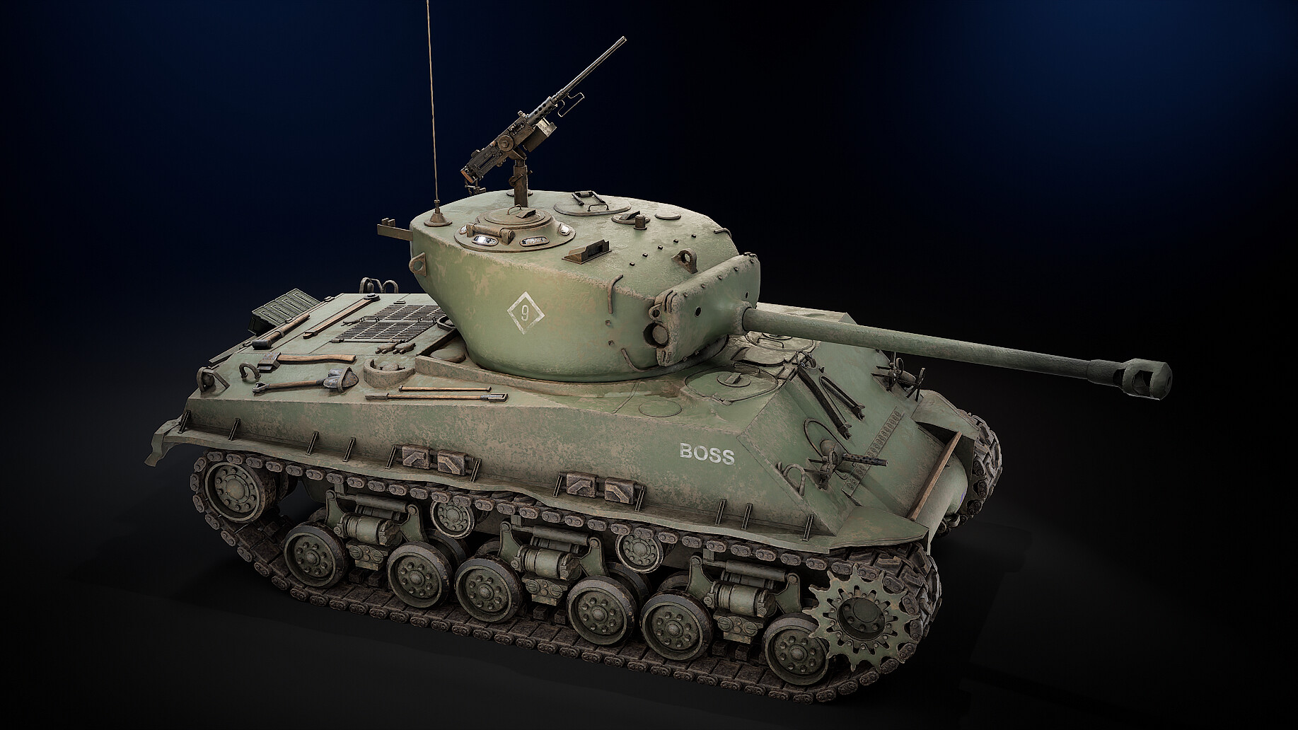 François Chiasson - Sherman M4A2E8 with HVSS suspension