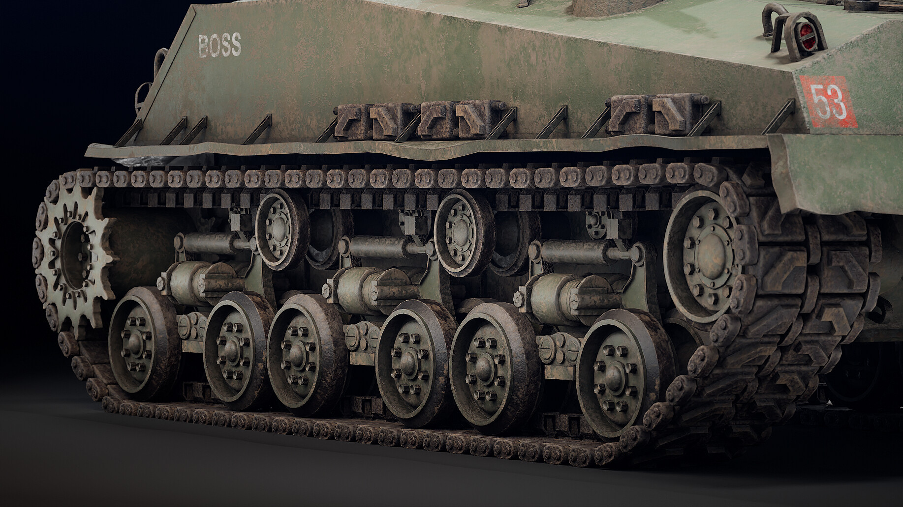François Chiasson - Sherman M4A2E8 with HVSS suspension