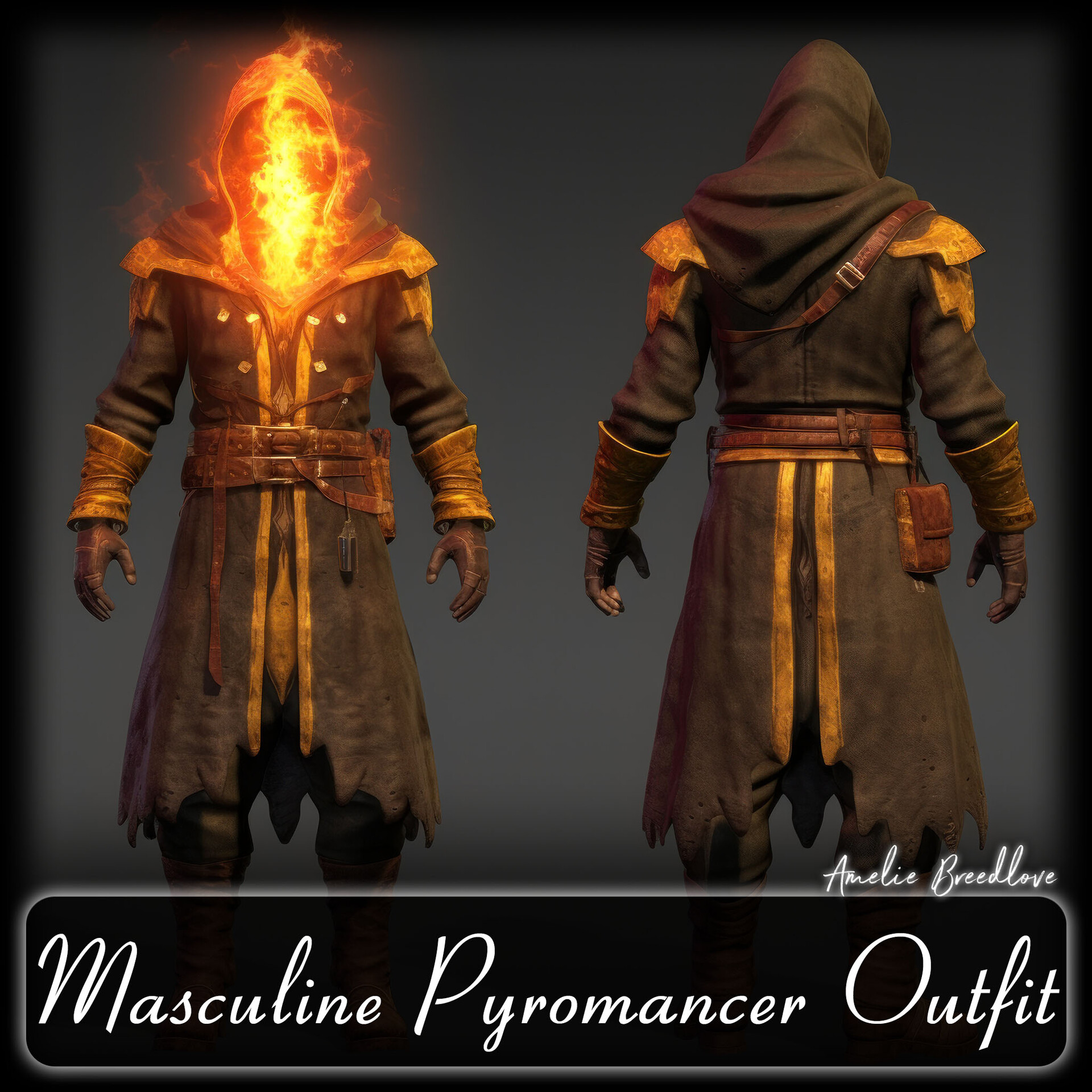 ArtStation - 200 Masculine Pyromancer Outfit Reference Pack | 4K | v.233