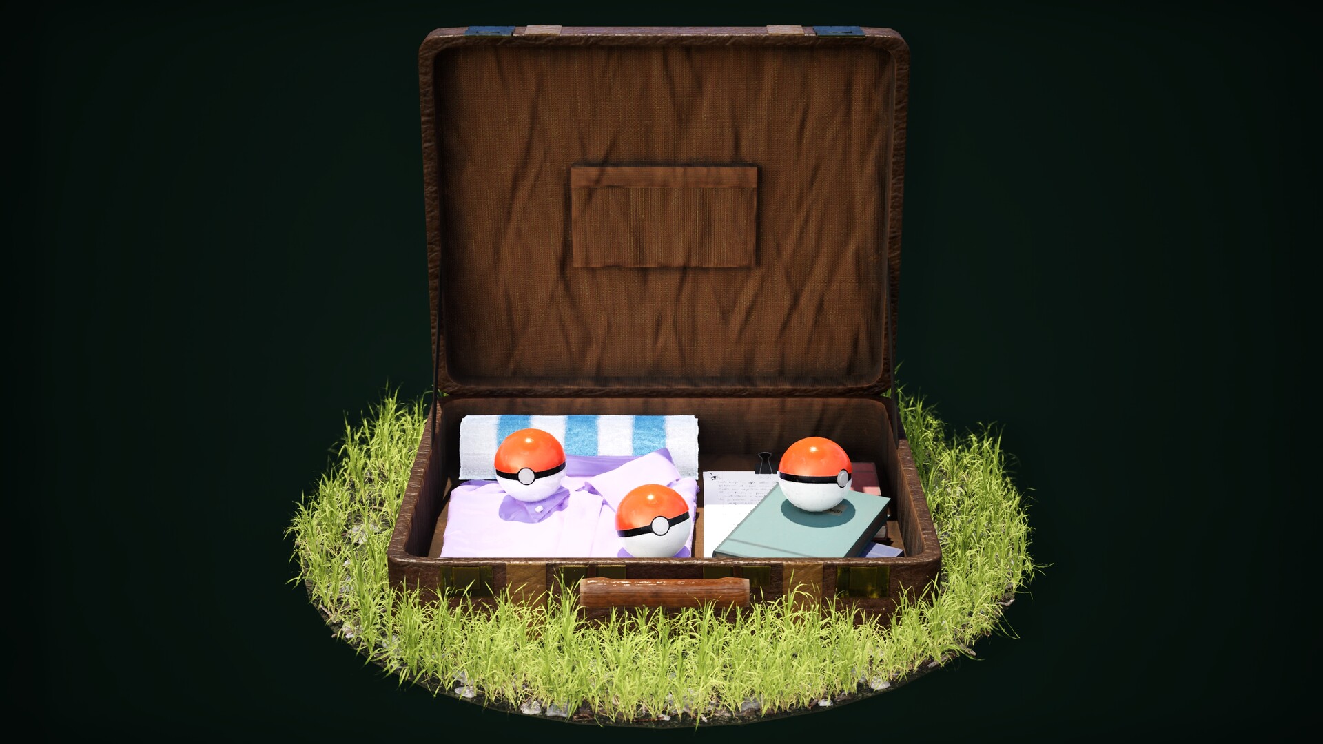 ArtStation - Professor Rowan's suitcase from Pokemon Diamond & Pearl