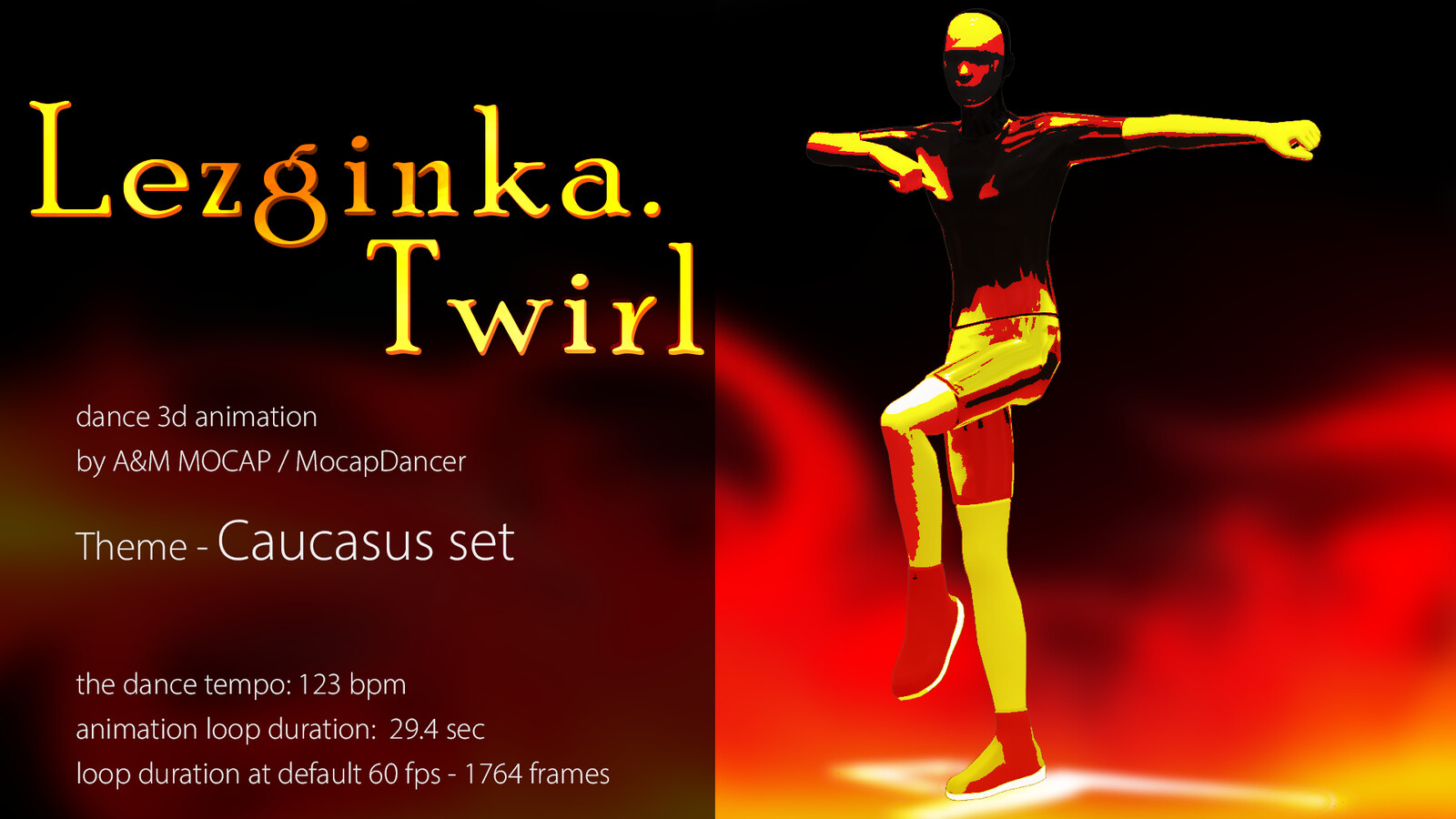 MocapDancer - A&M: Lezginka. Twirl - dance loop (MocapDancer animation ...