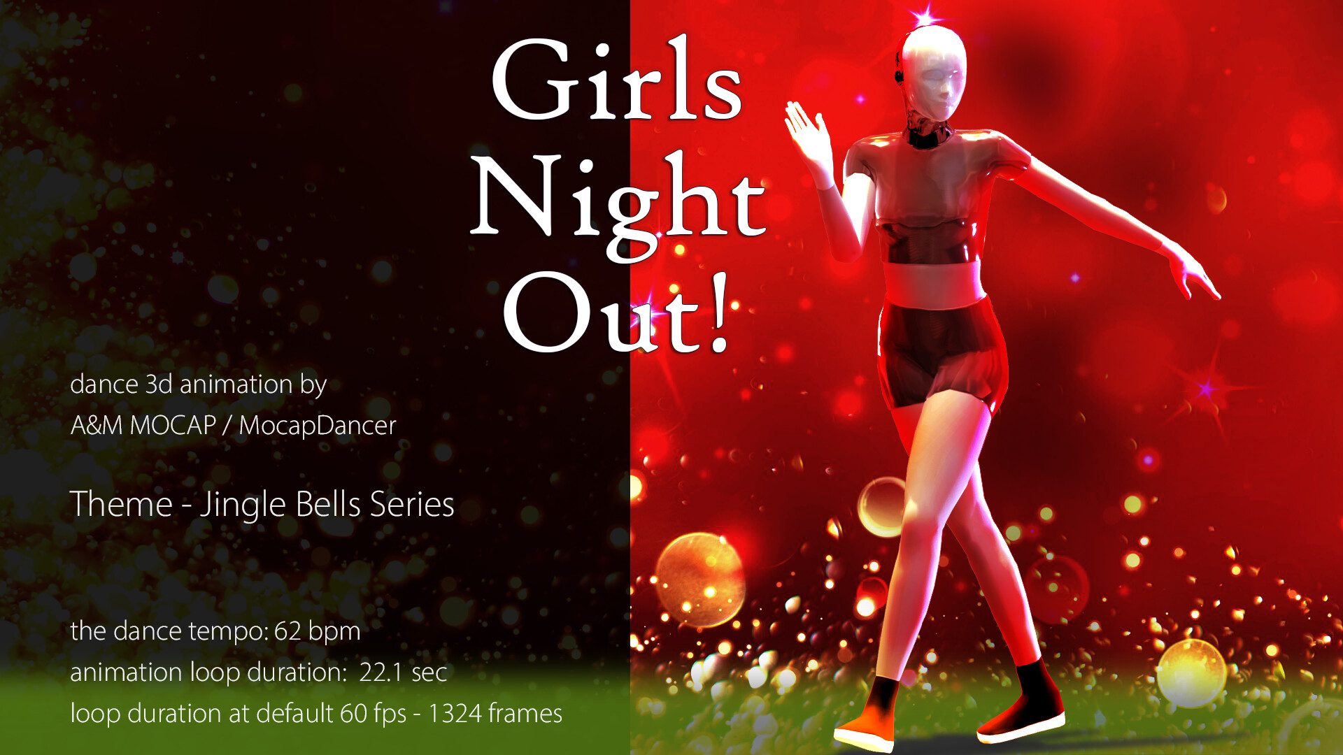 MocapDancer - A&M: Girls Nights Out - dance loop (MocapDancer animation) 62bpm