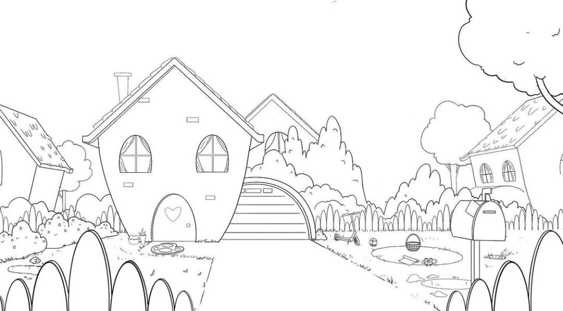 ArtStation - Bunny house bg design