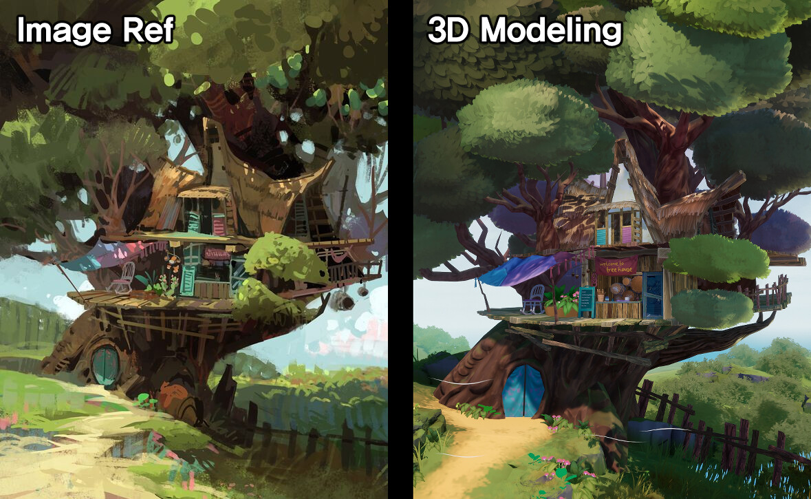 ZZONG - Stylized tree house