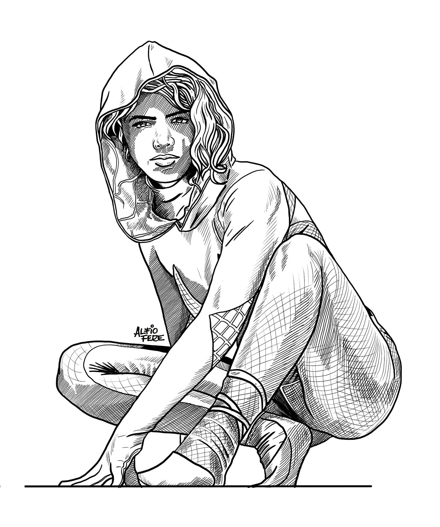 gwen spider girl coloring pages