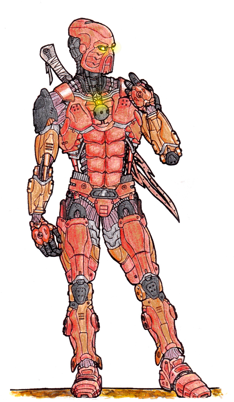 ArtStation - Tahu (Bionicle) cyborg as David by Michaelangelo