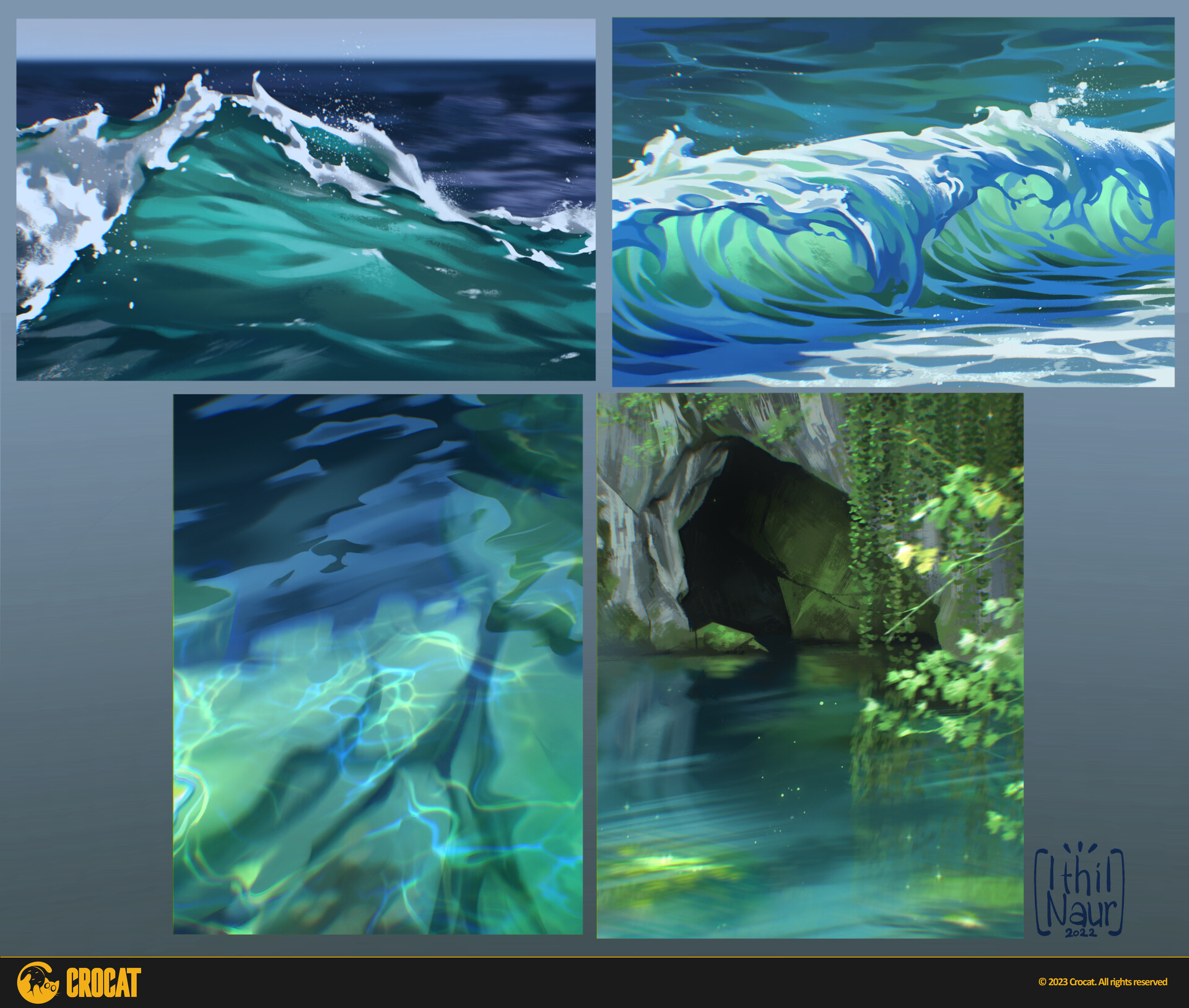 how to draw waves digital art
