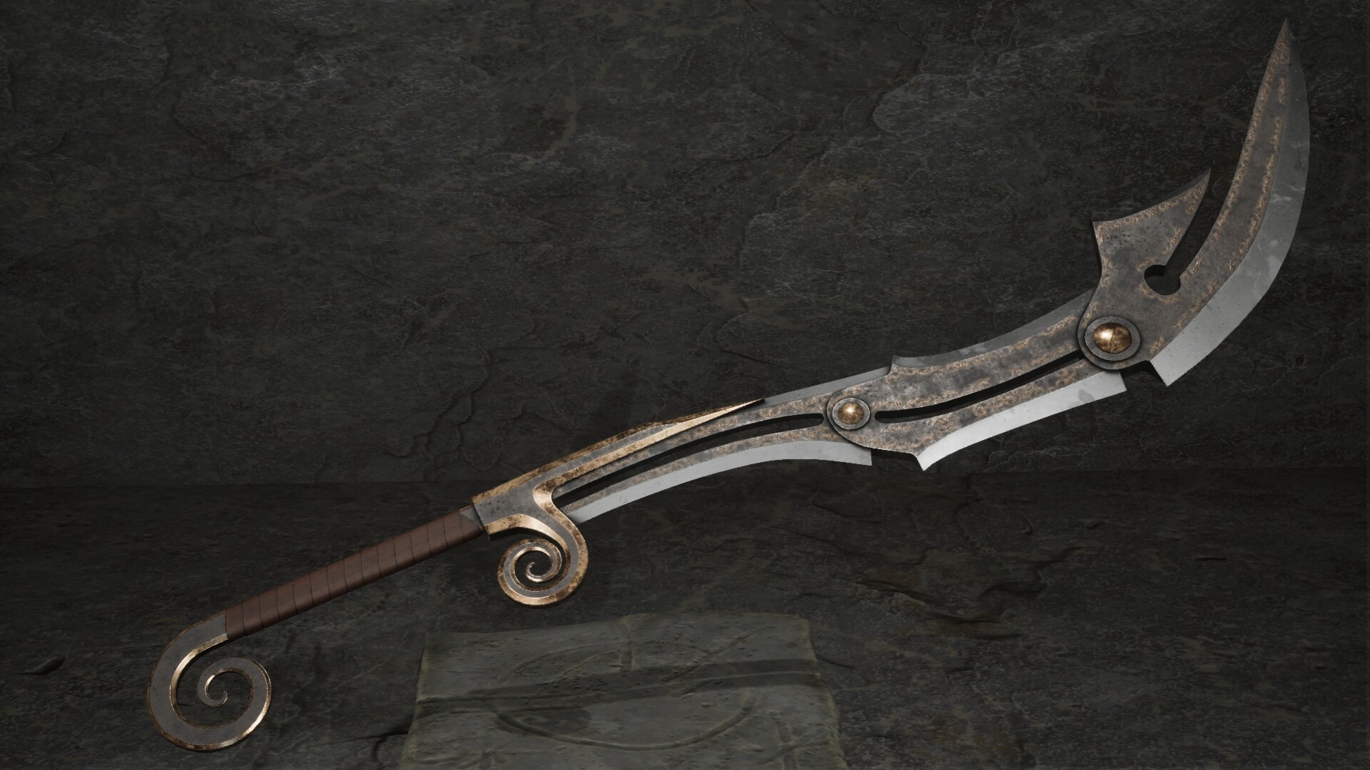 ArtStation - Mechanical Greatsword - Game ready