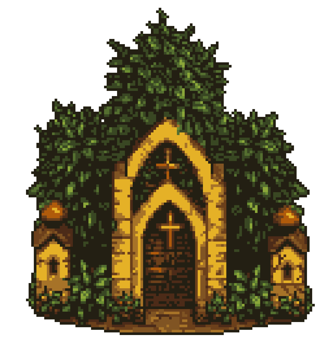 ArtStation - Church in pixel art. Game Location