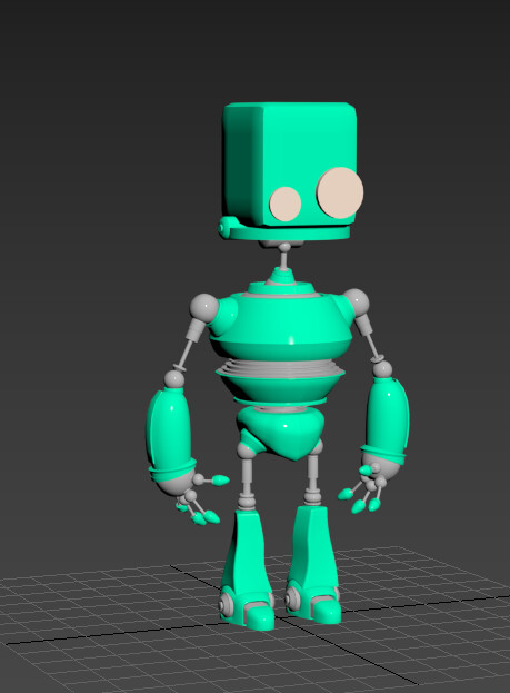 ArtStation - cute robot by 3dmax-Maya