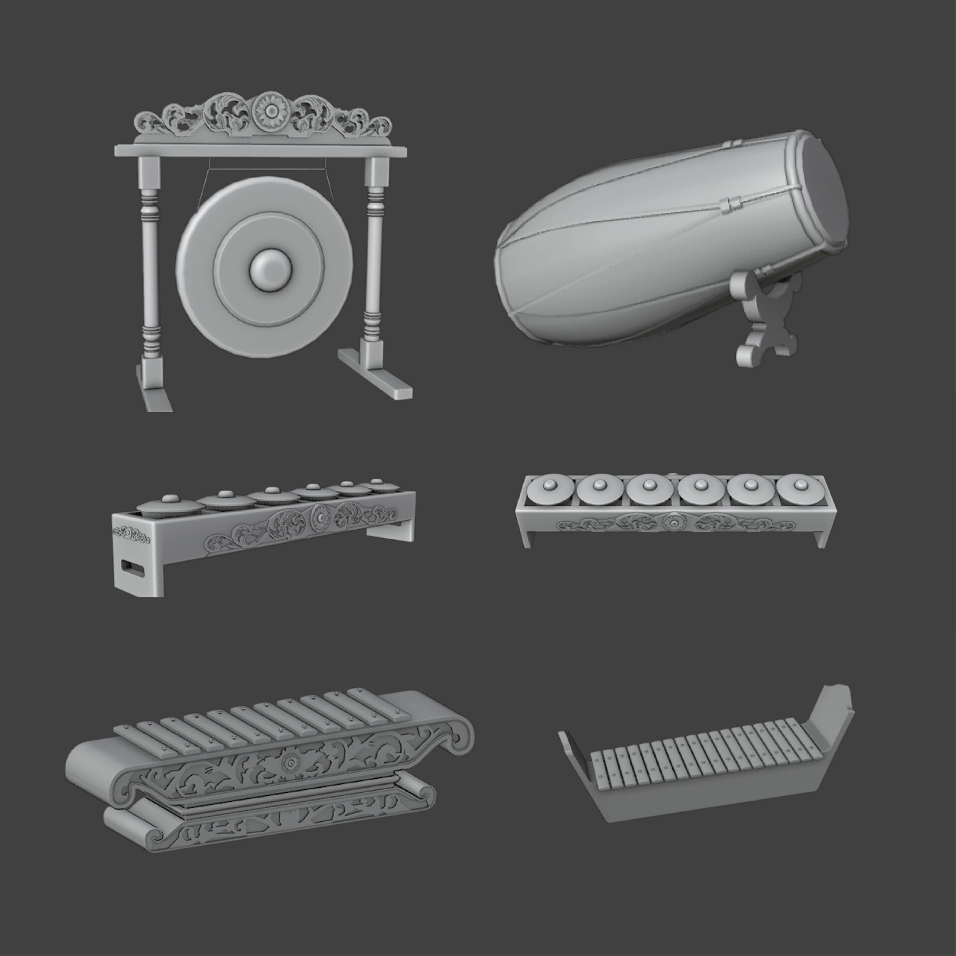 ArtStation - Betawi musical instrument