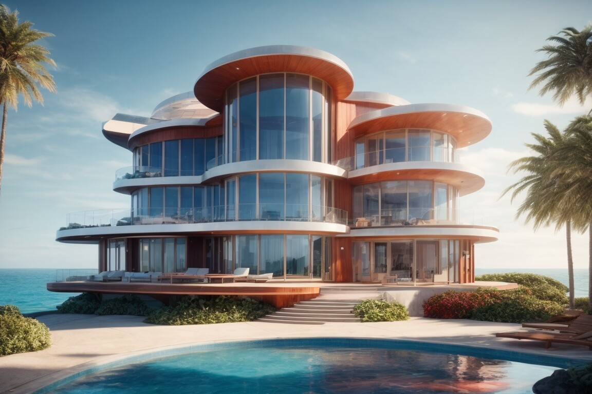 ArtStation - Sculpted Horizon: Contemporary Elegance in Fluid Architecture
