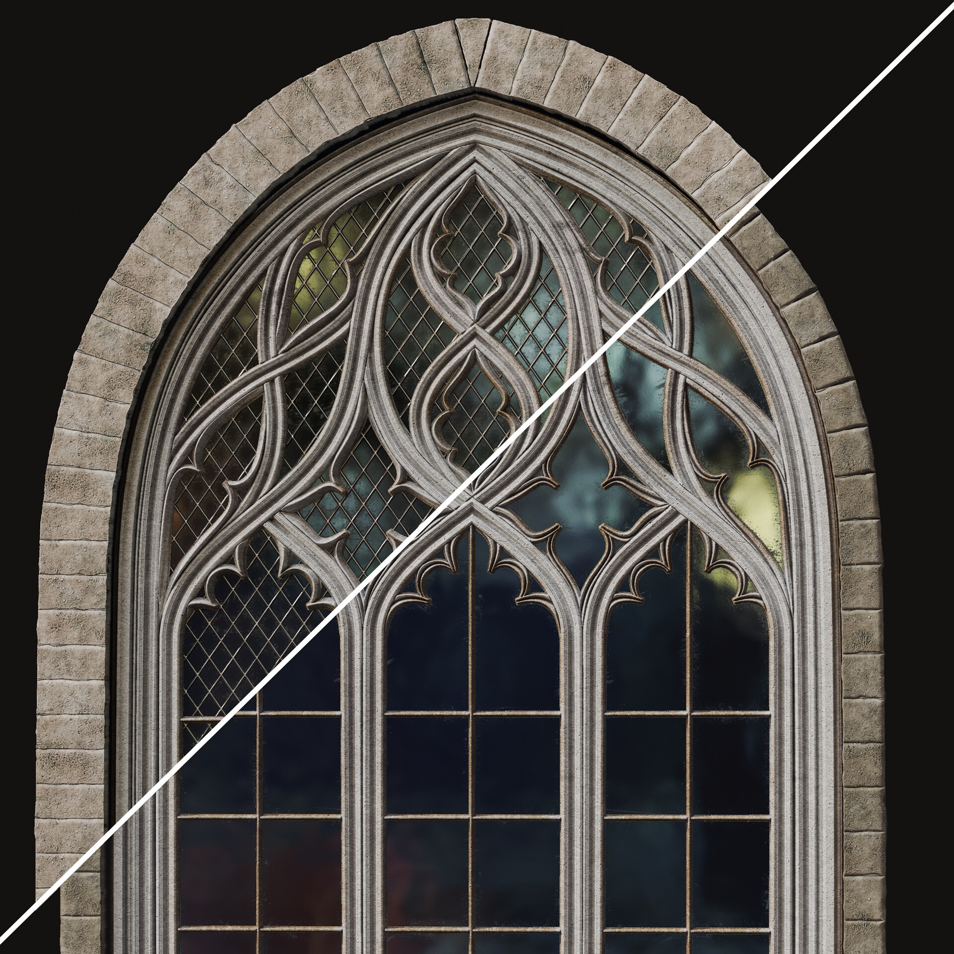 ArtStation - Stained Glass Gothic Window Tutorial | 100% Substance Painter