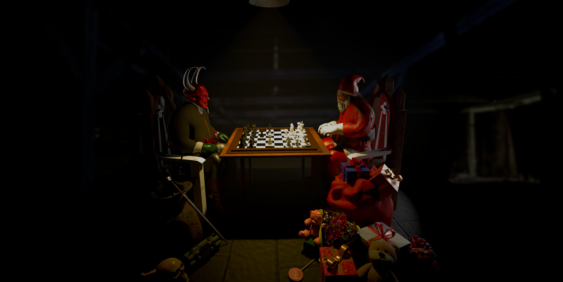 ArtStation - Santa Claus vs Devil