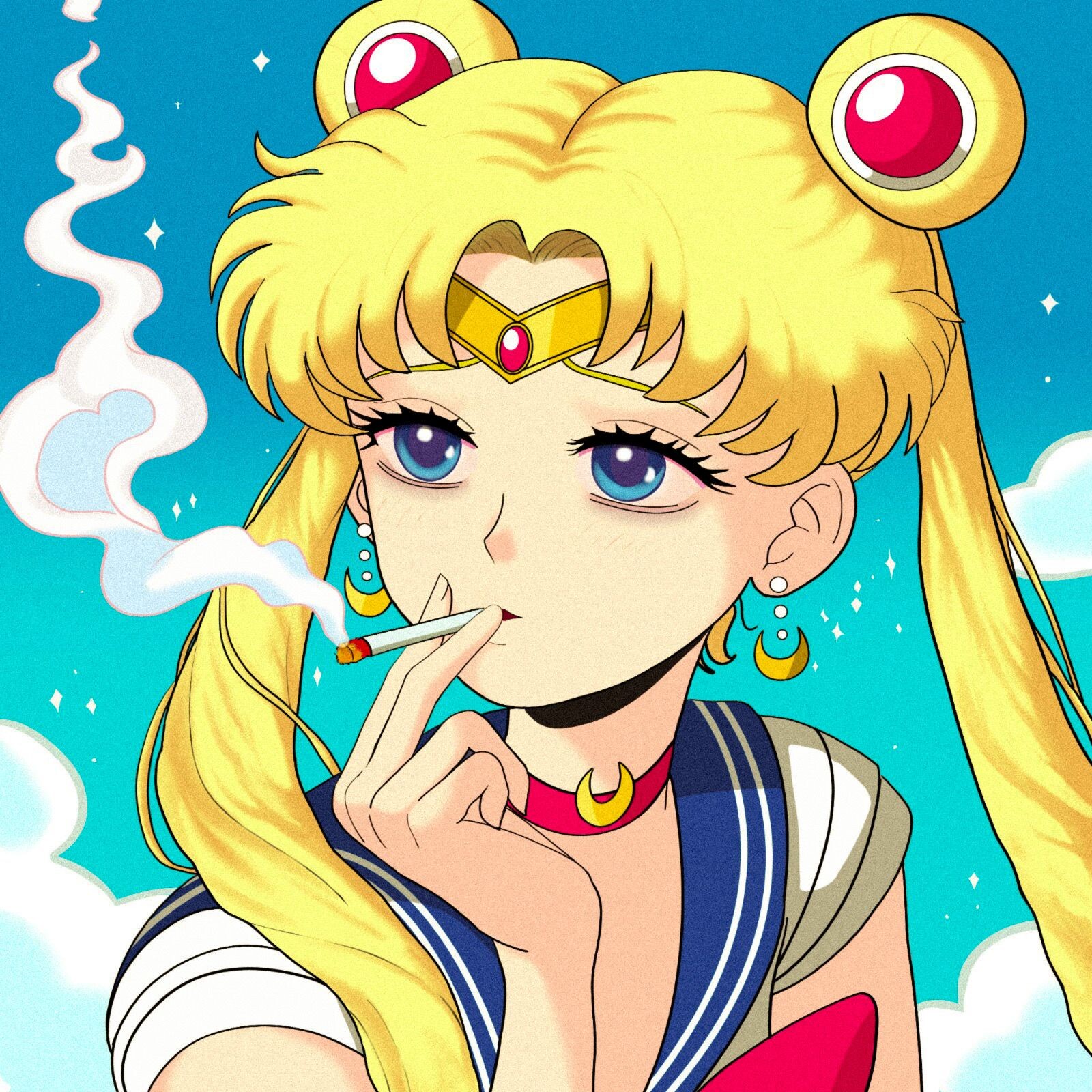 ArtStation - Sailor Moon smoke break