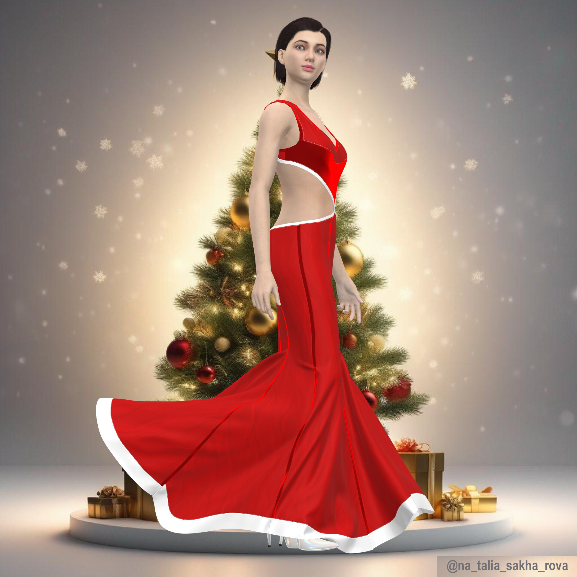 ArtStation - 3D Christmas dress