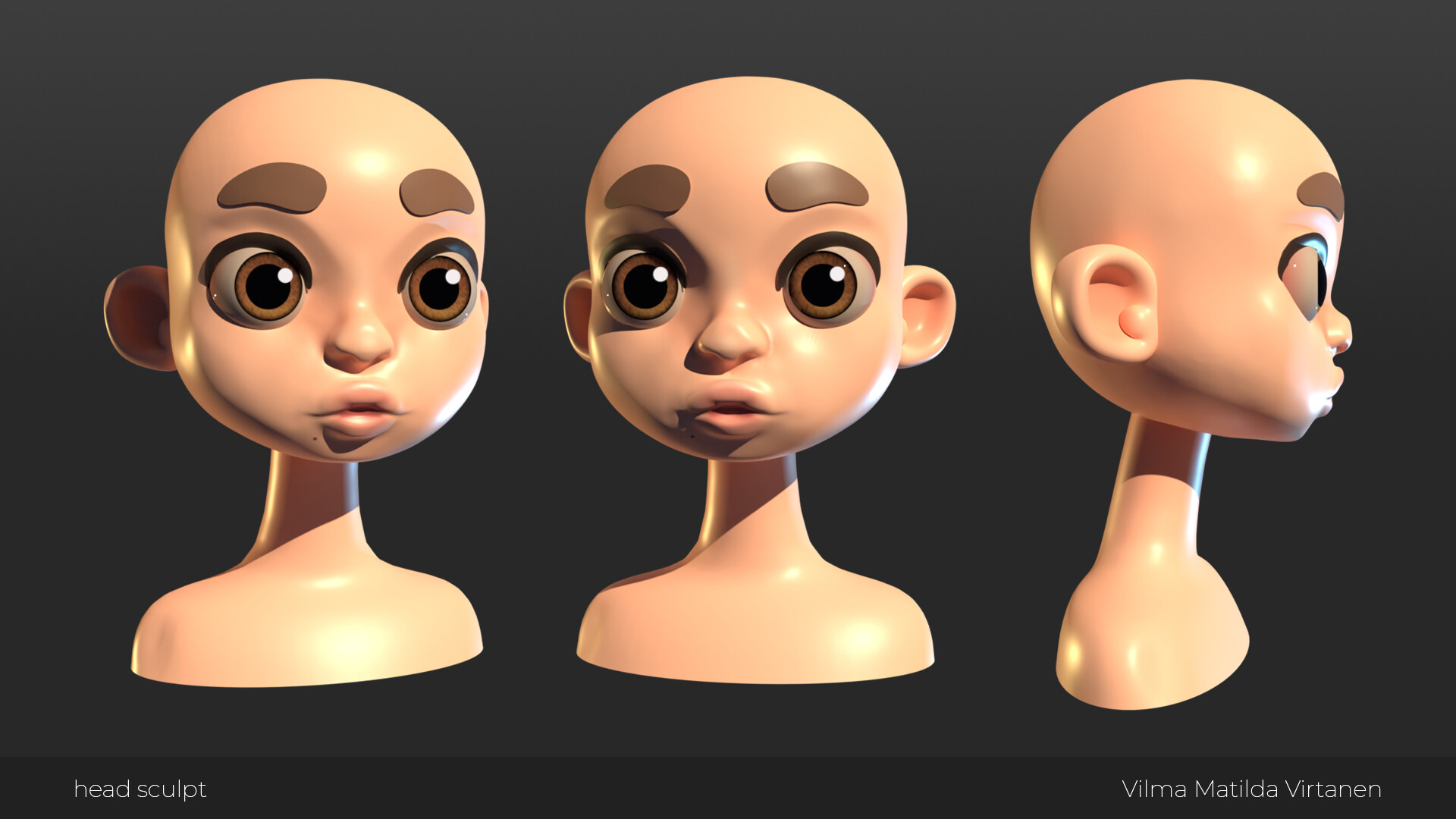 ArtStation - Disney style head sculpt.