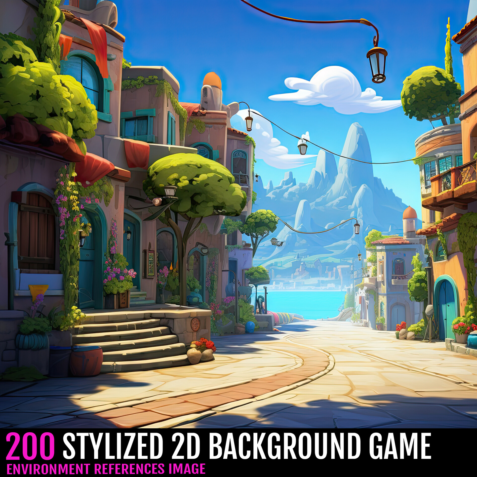 ArtStation - 200 CINEMATIC 2D BACKGROUND GAME /4K