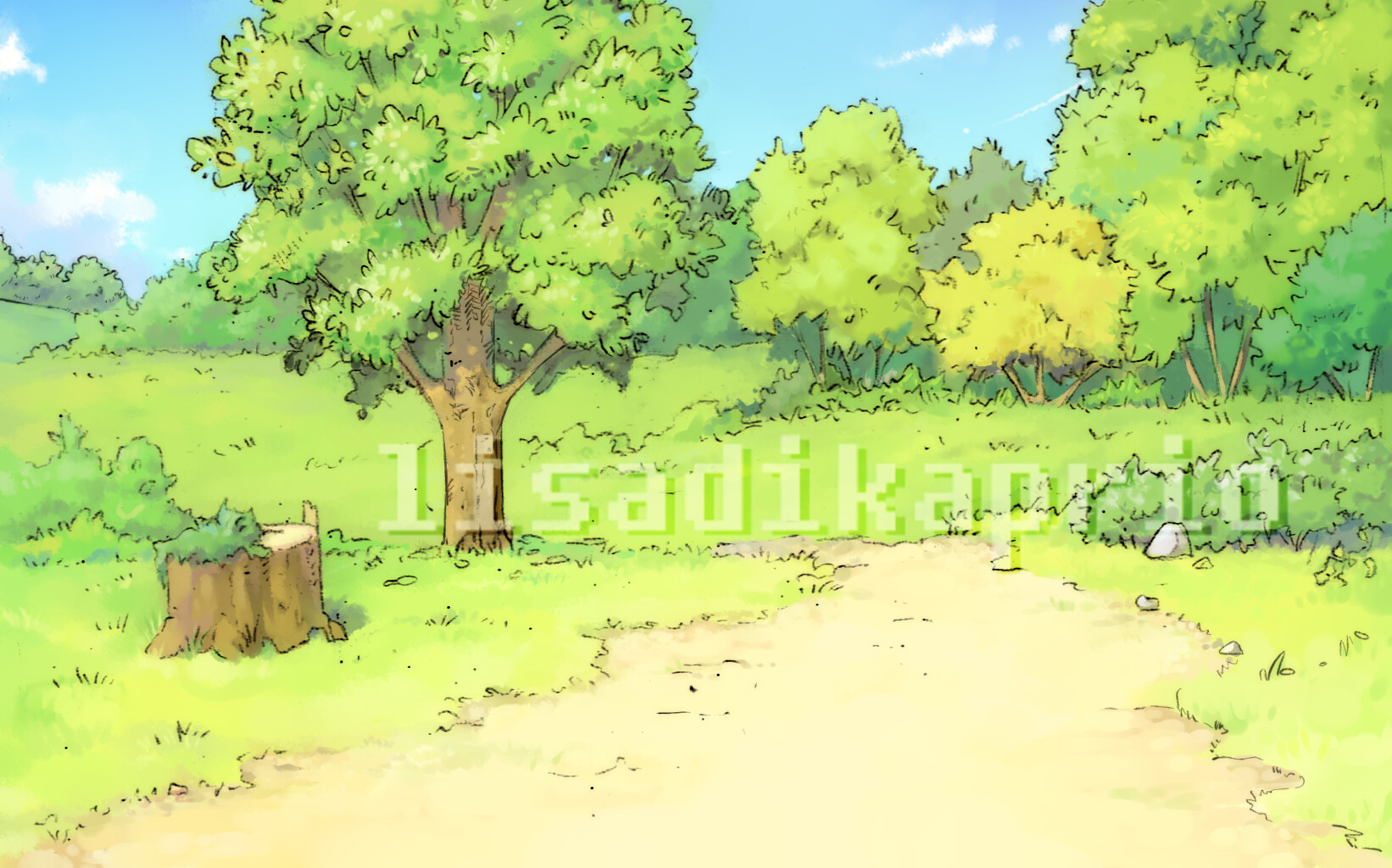 how to draw visual novel backgrounds