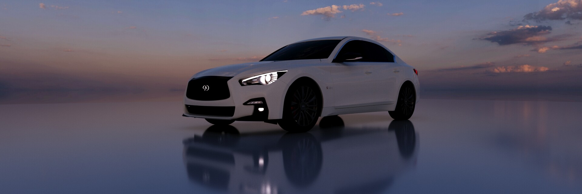 ArtStation - Infiniti Q50S red sport