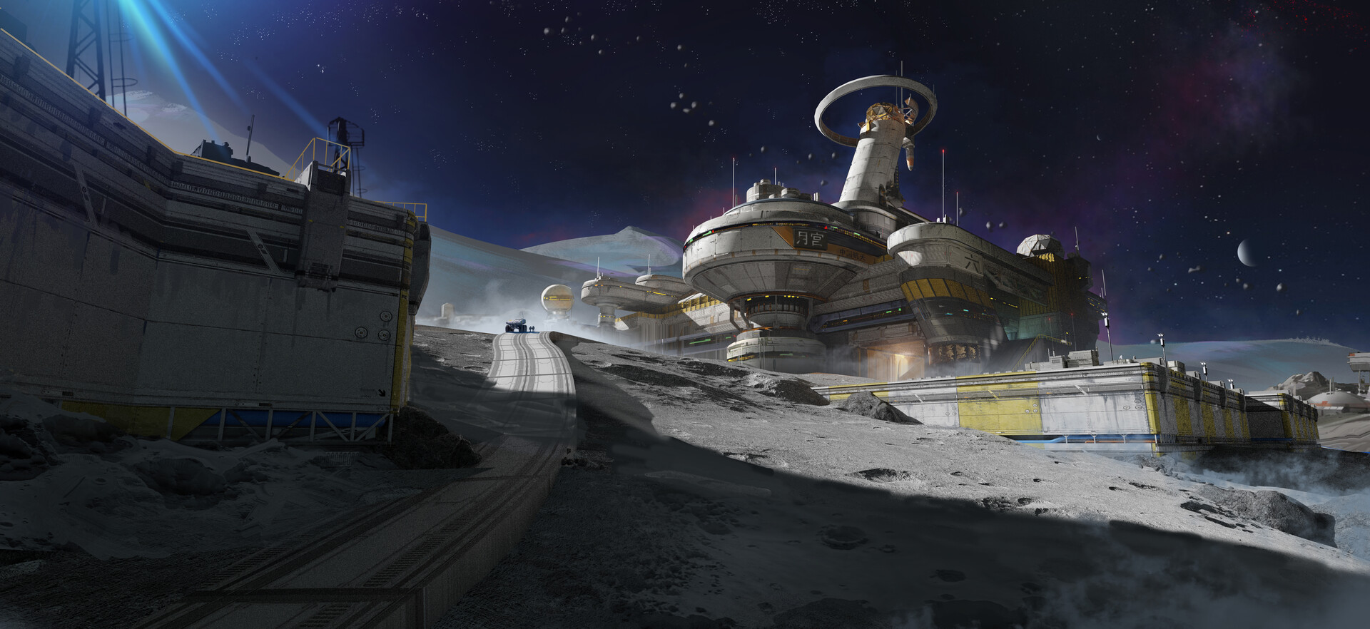 ArtStation - base on the moon