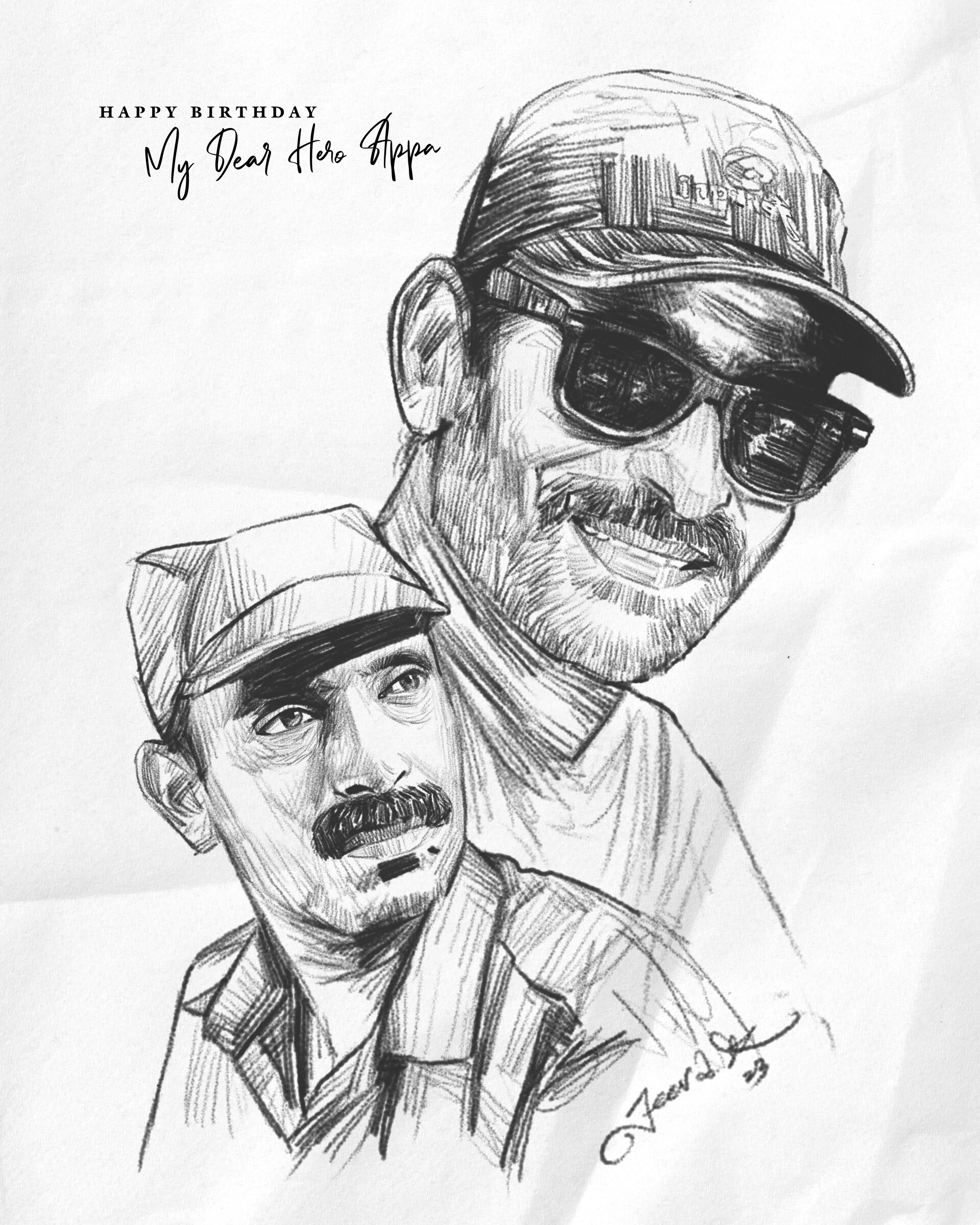 ArtStation - HAPPY BIRTHDAY MY DEAR APPA Monak Artist