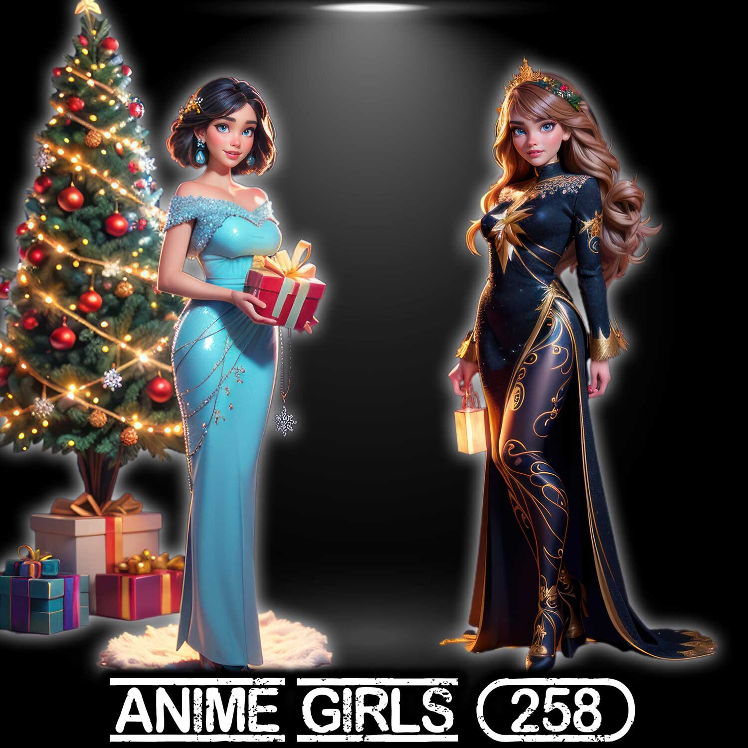 ArtStation - 380+ Anime Girls (Christmas Theme 7) Images Reference Pack ...
