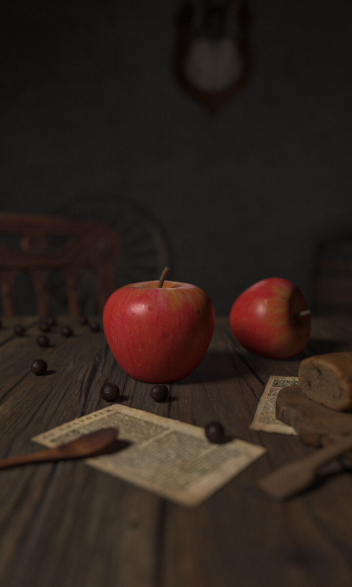 ArtStation - Vintage Apple photography visualization