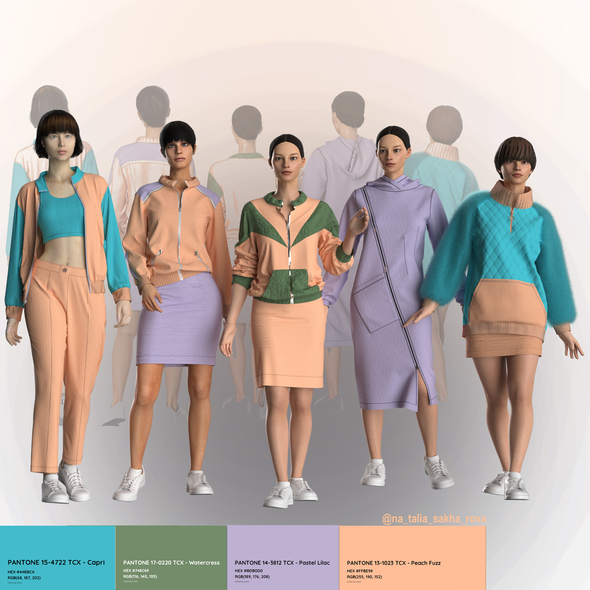 ArtStation - project of my students in fashionable Pantone colors