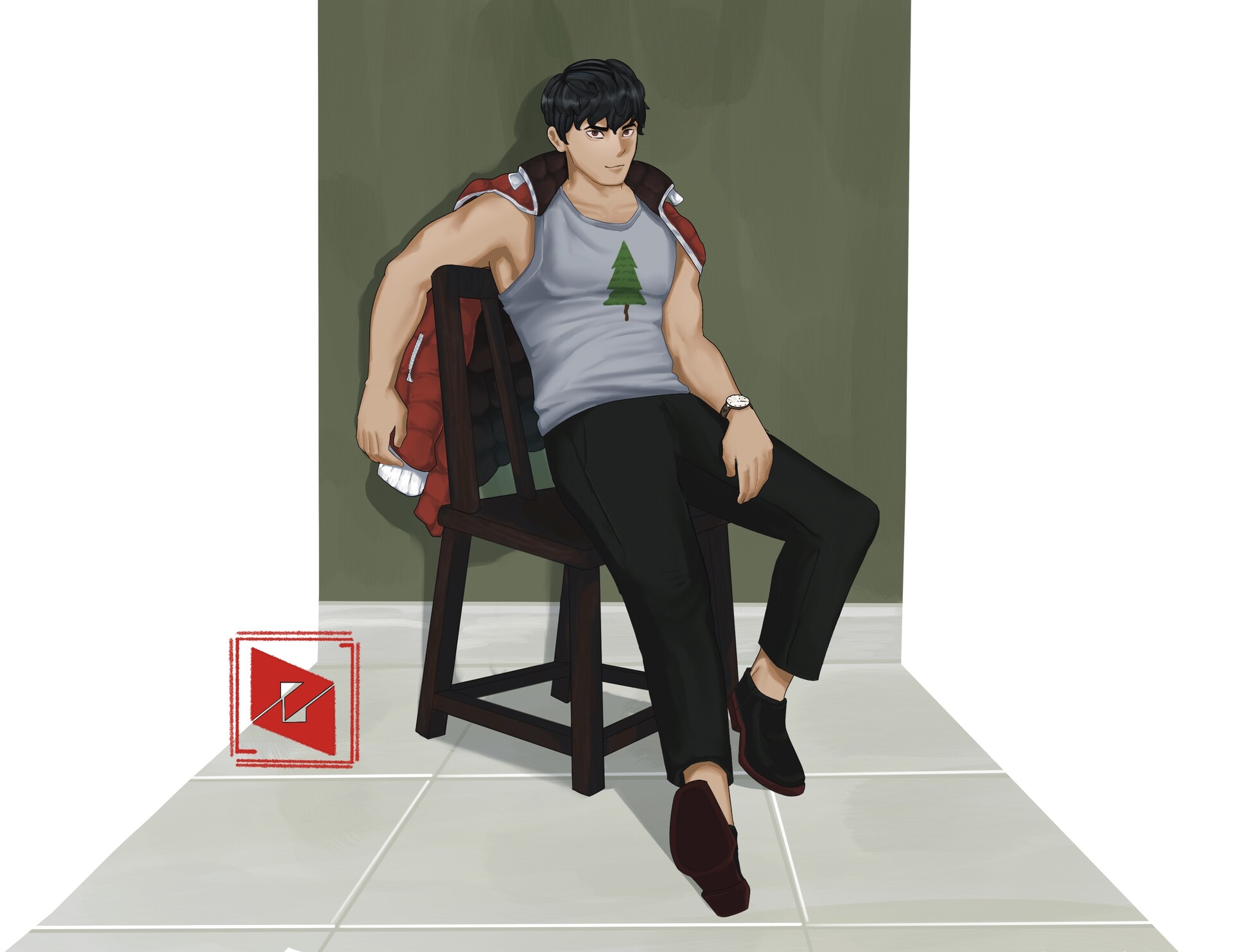 ArtStation - Just a random guy with fullbody type illustration