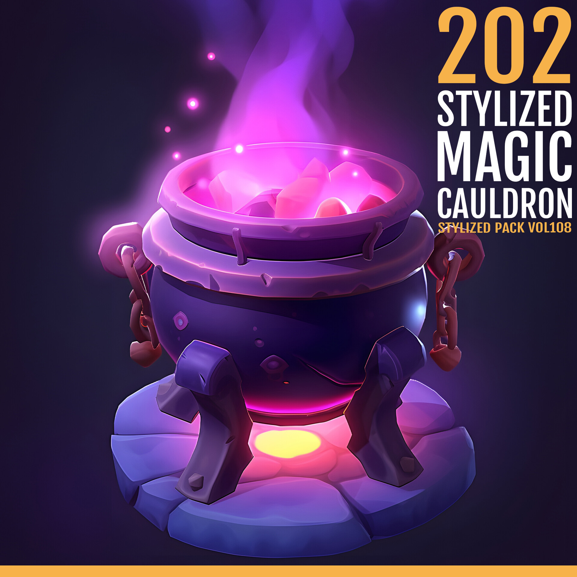 ArtStation - 202 Stylized Magic Cauldron VOL108