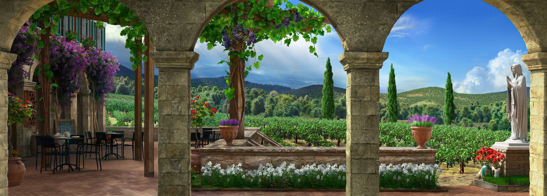 ArtStation - Tuscan Terrace Mural