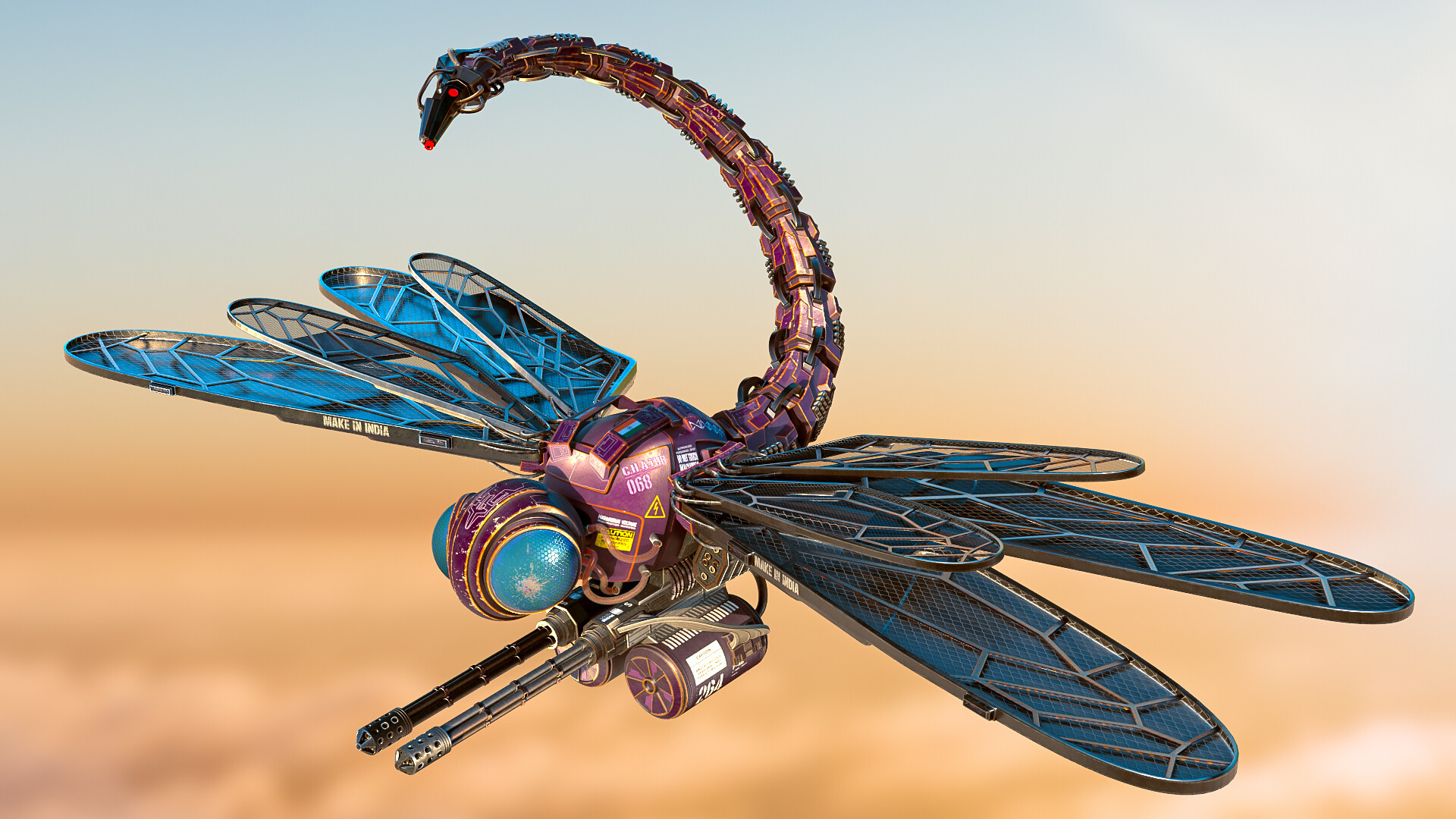 ArtStation - C.H.A.TUR (compact heavily automated turret)