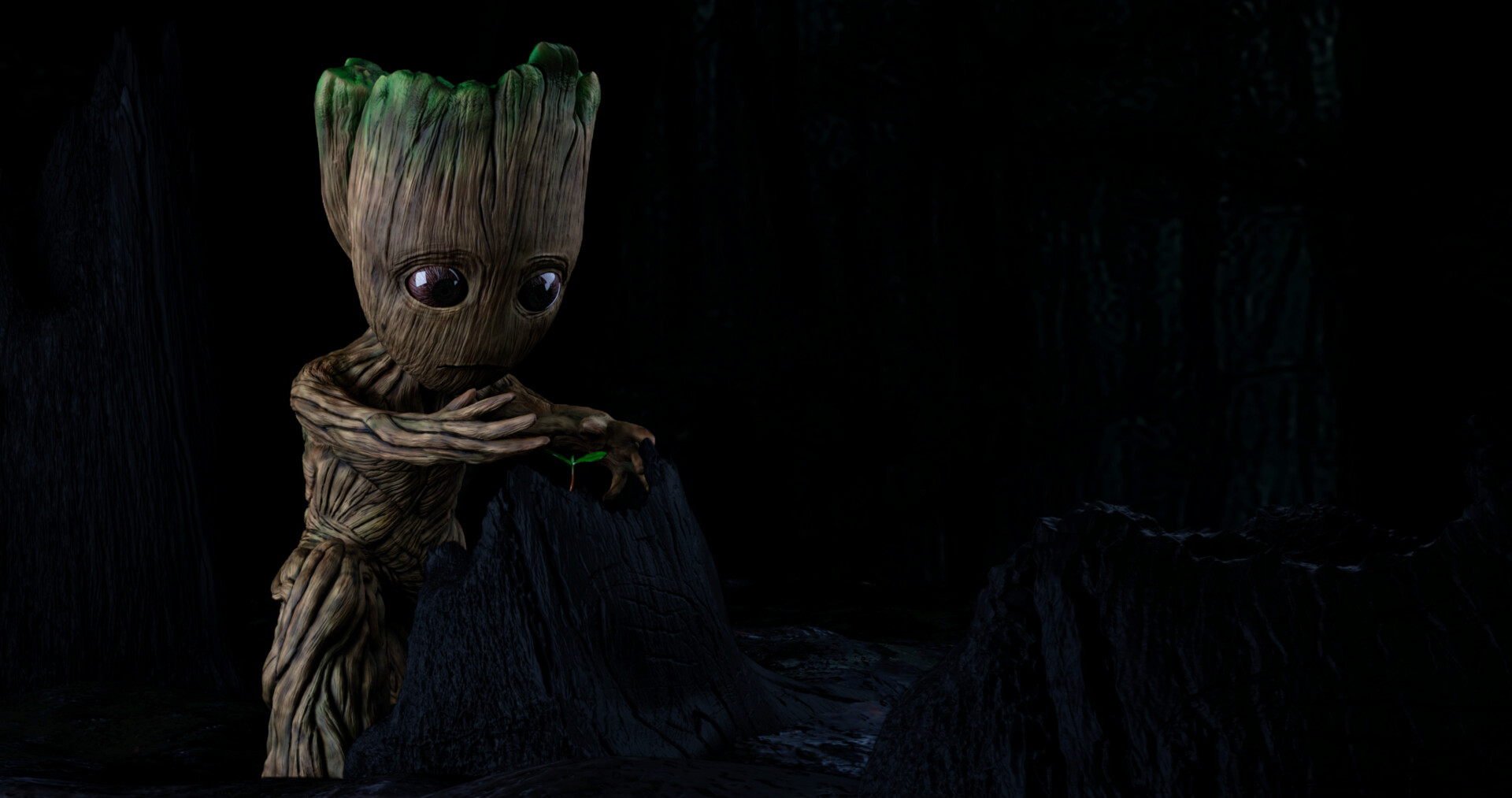 ArtStation - Groot in the Burned Forest