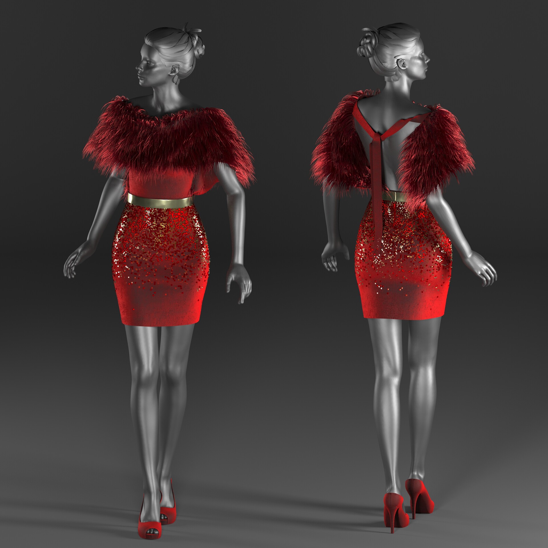 ArtStation - CHRISTMAS DRESS