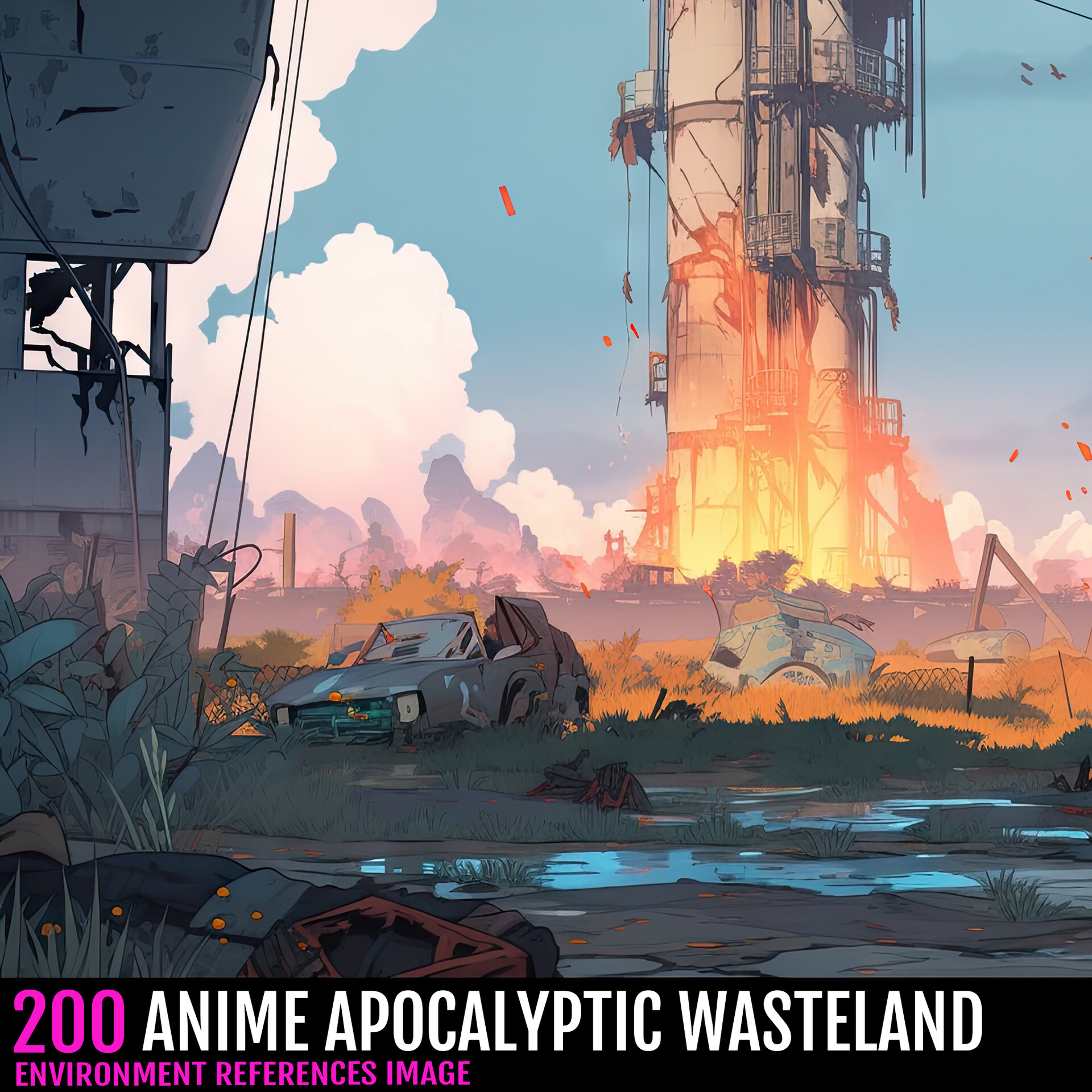 ArtStation - 200 ANIME APOCALYPTIC WASTELAND / 4K