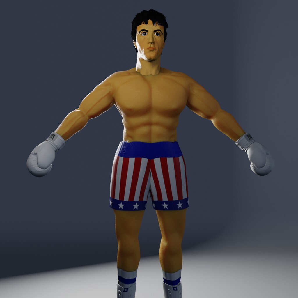 ArtStation - Sylvester Stallone as Rocky 3D Model
