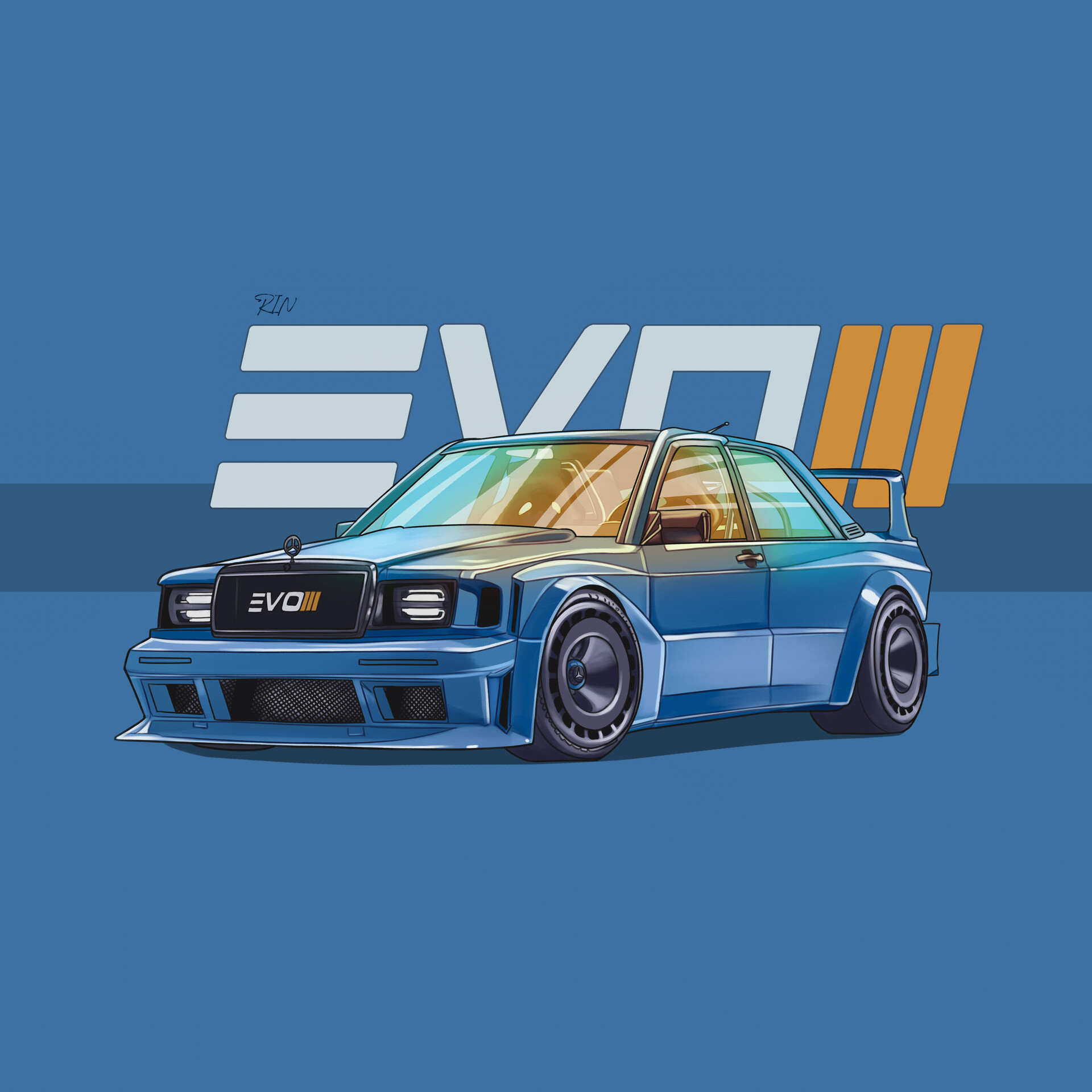 ArtStation - Mercedes 190E EVO 3
