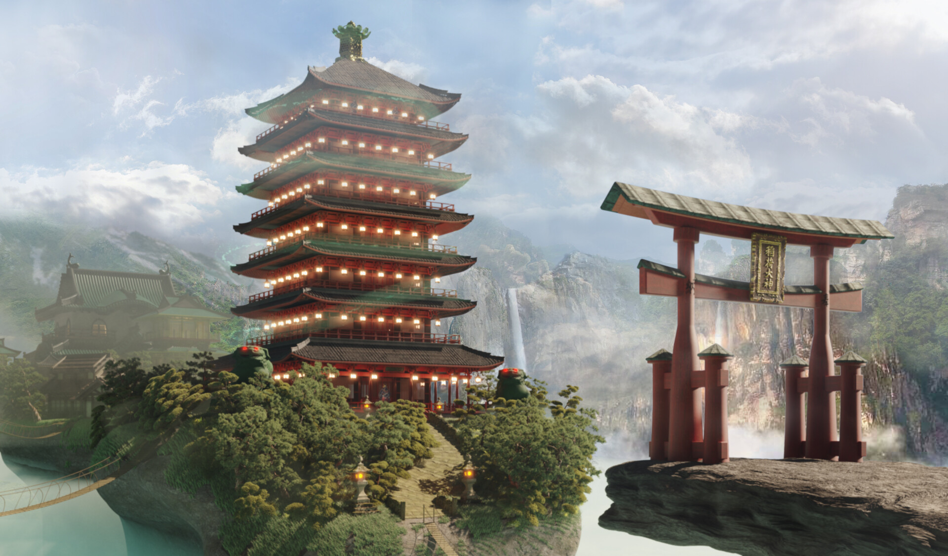 ArtStation - Japanese temple