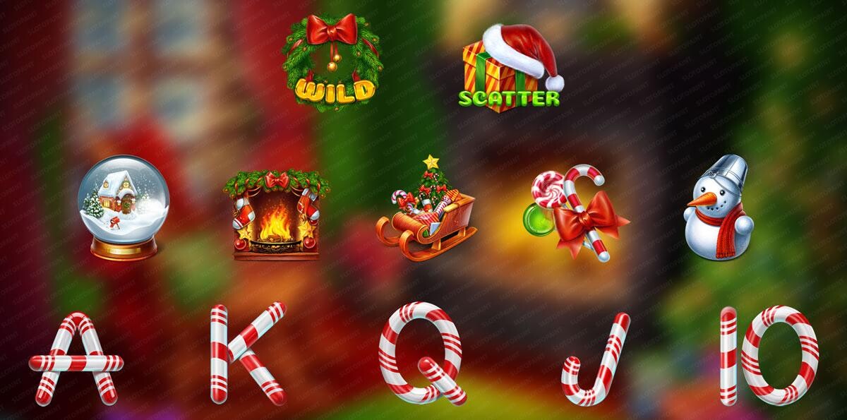 sales slotmachines - Set of slot characters covered Christmas slot machine