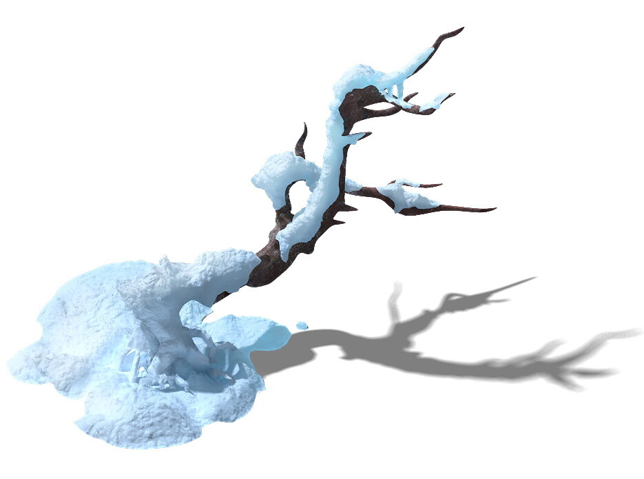 ArtStation - Game Model - snow - crippled trees 03 01