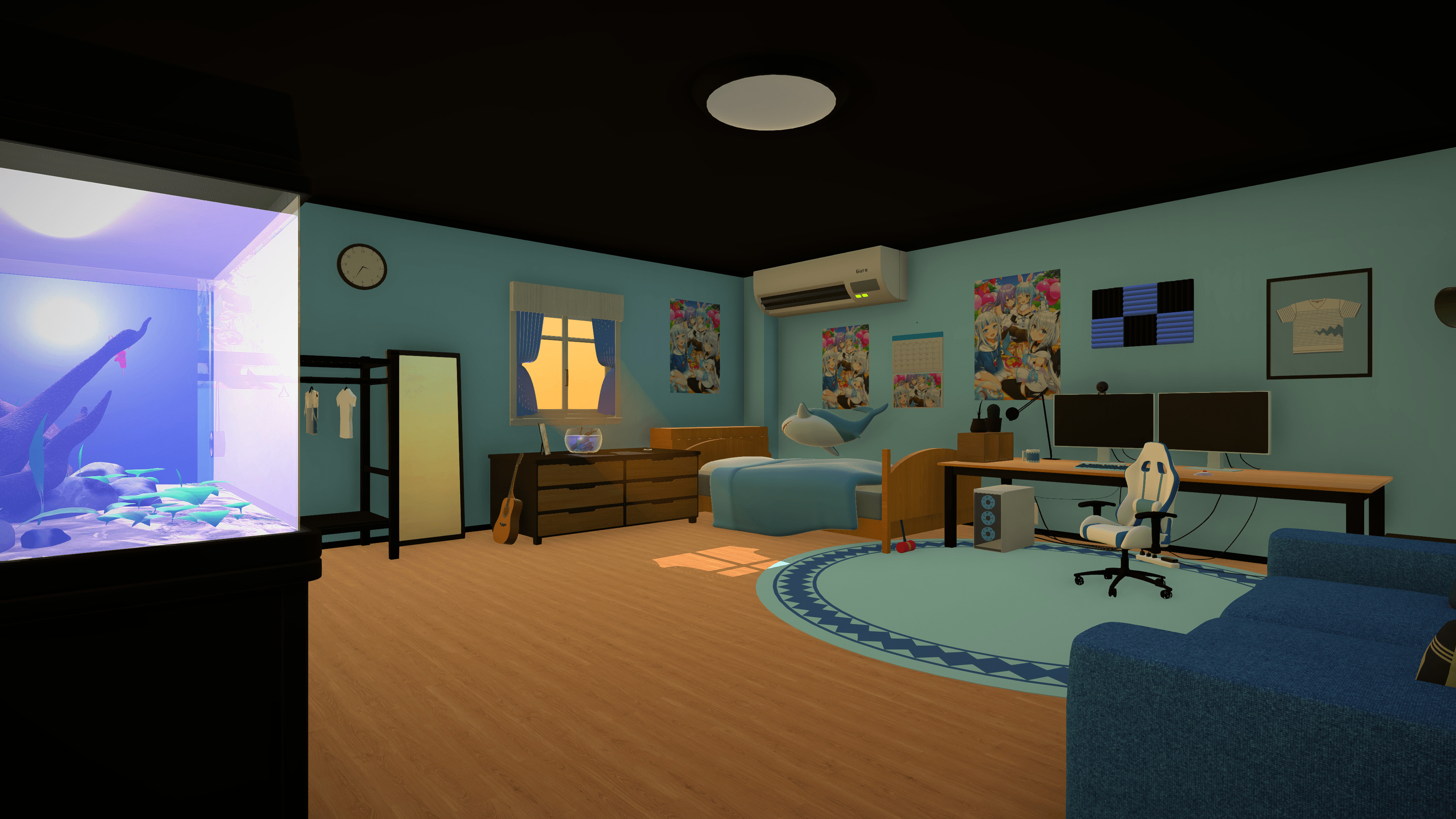 Chase Yamaguchi - Gawr Gura 3D Room Recreation