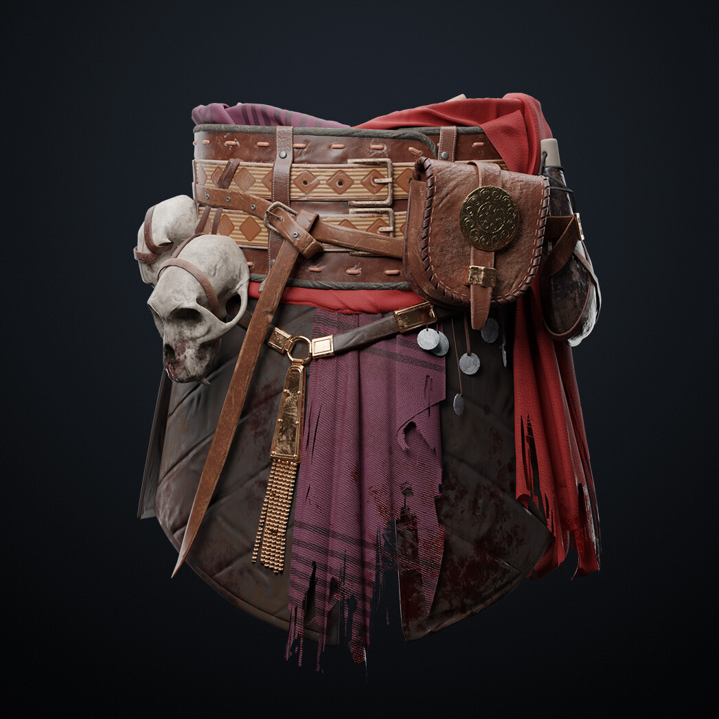 ArtStation - Belt modeling & texturing